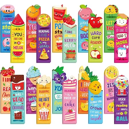 Amazon.com: Fruit Scented Bookmarks Scratch and Sniff Bookmarks Fun ...