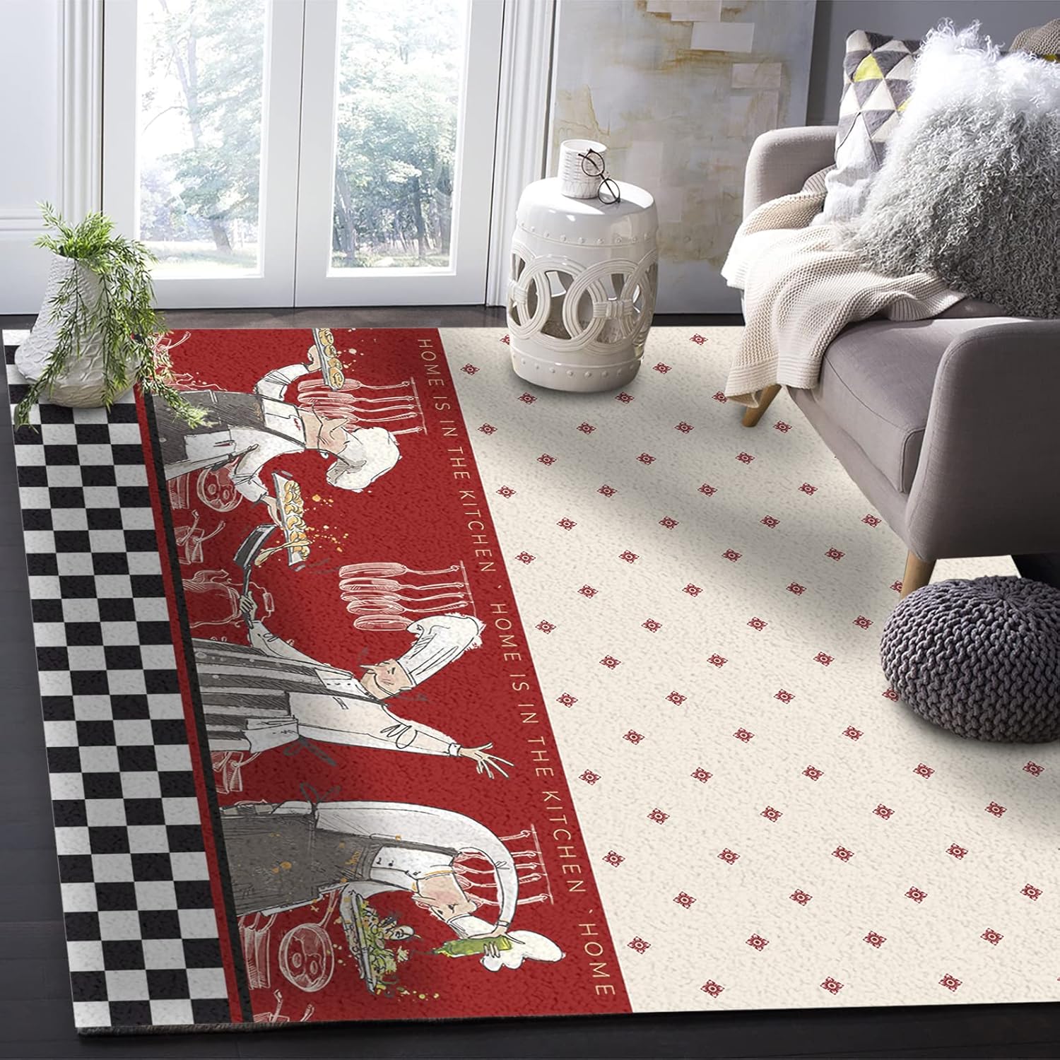 Amazon.com: Rugs for Living Room, Buffalo Checkered Home is in The ...