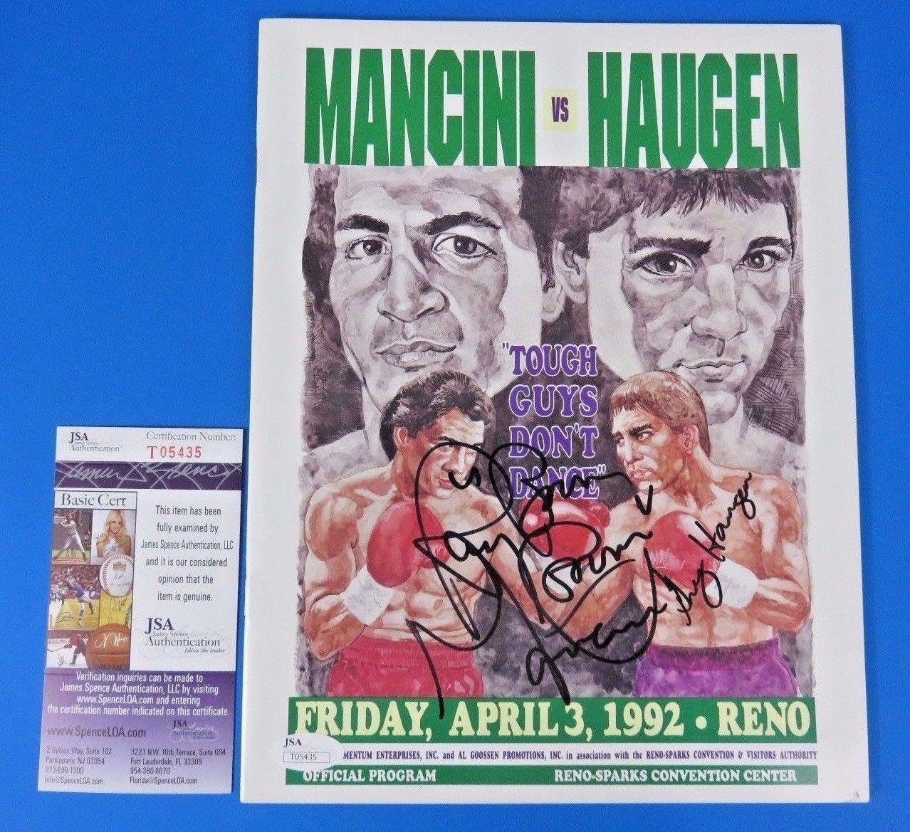 RAY MANCINI vs GREG HAUGEN SIGNED BOXING PROGRAM ~ SUPER FIGHT ...