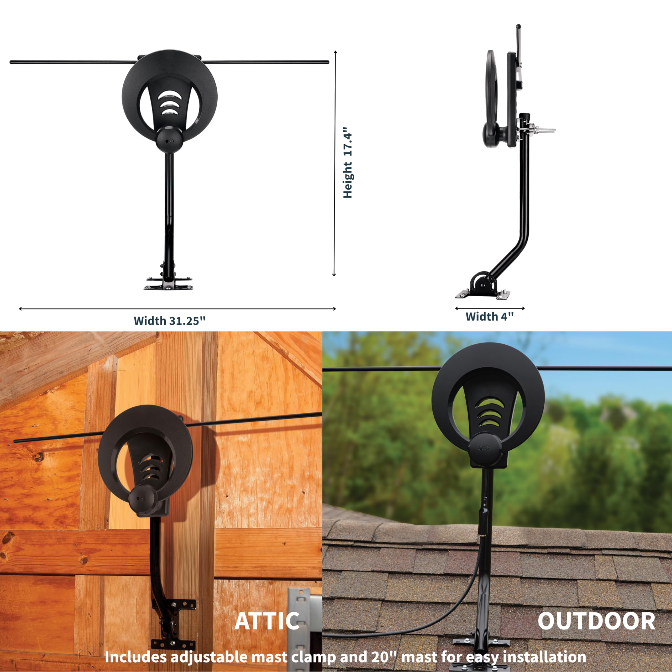 Snapklik.com : ClearStream Antennas Direct 1MAX Indoor Outdoor TV ...