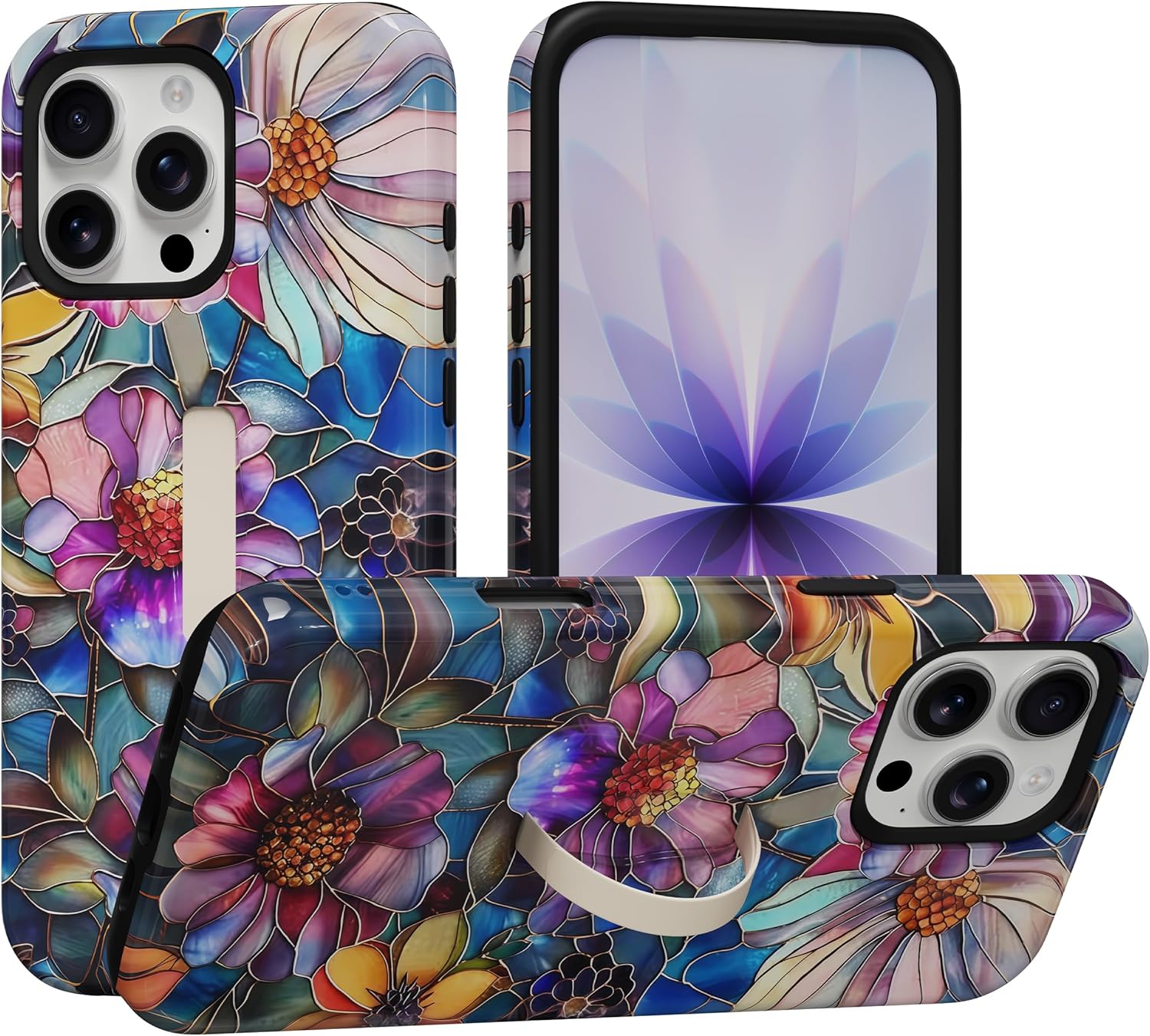 Amazon.com: for iPhone 16 Pro Case with Finger Hand Strap Kickstand ...