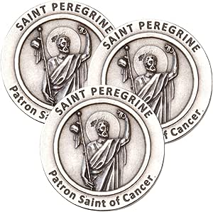Amazon.com: Needzo St. Peregrine Pocket Medal, Patron Saint of Cancer ...