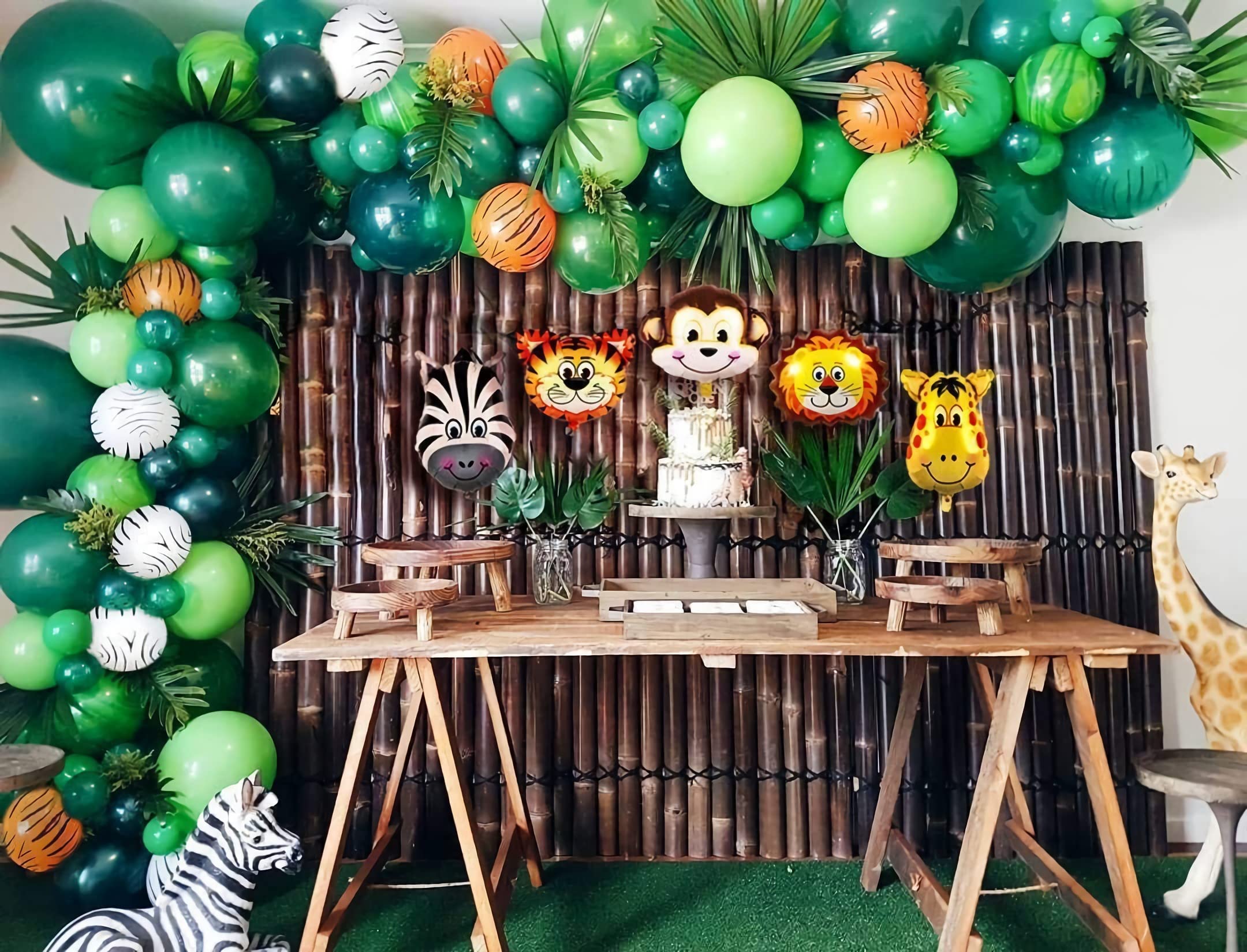 Buy GGEROU Jungle Safari Theme Party Supplies 136 PCS Balloon Garland buy-ggerou-jungle-safari-theme-party-supplies-136-pcs-balloon-garland