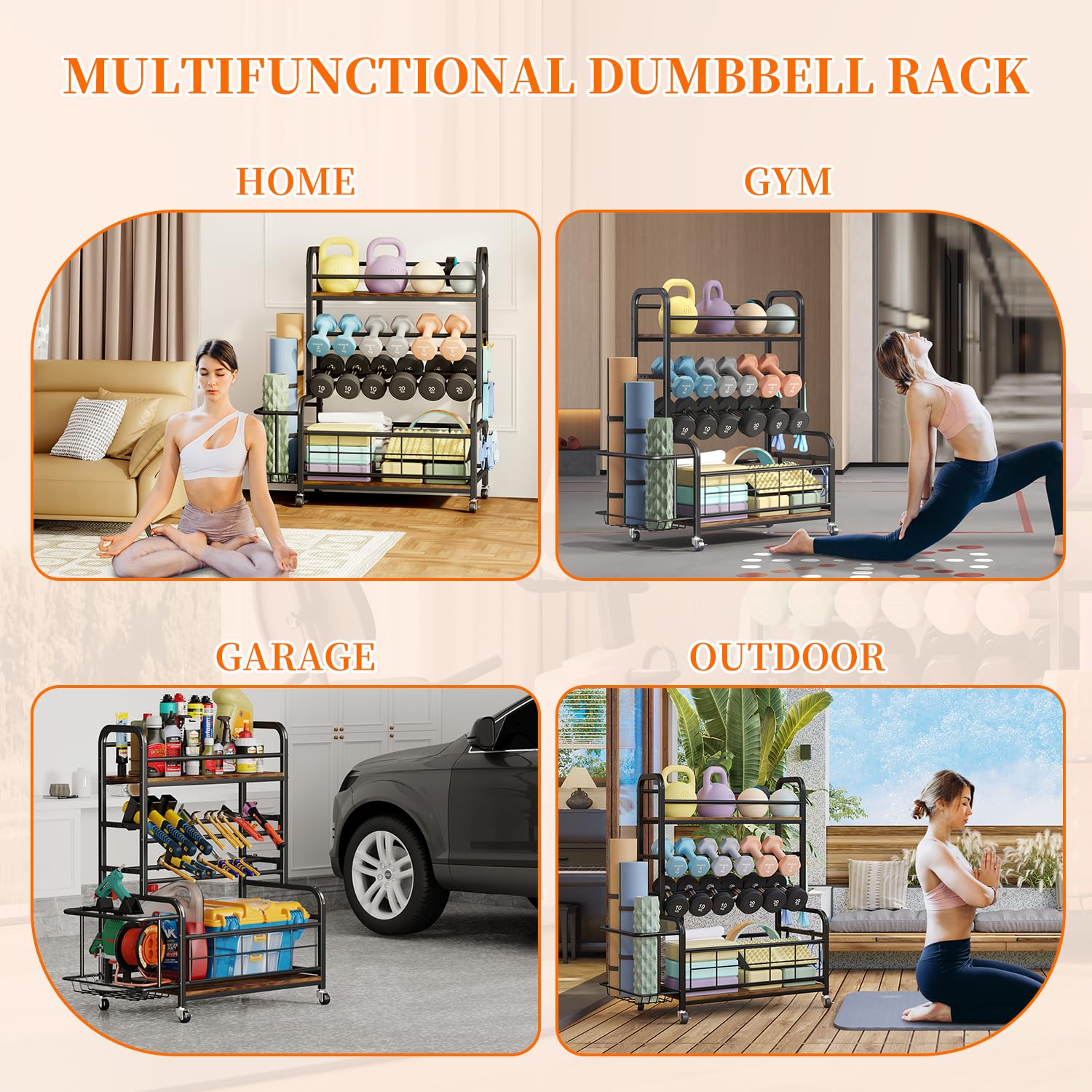 Snapklik.com : Homeiju Dumbbell Rack,Weight Rack For Home Gym, Home Gym ...