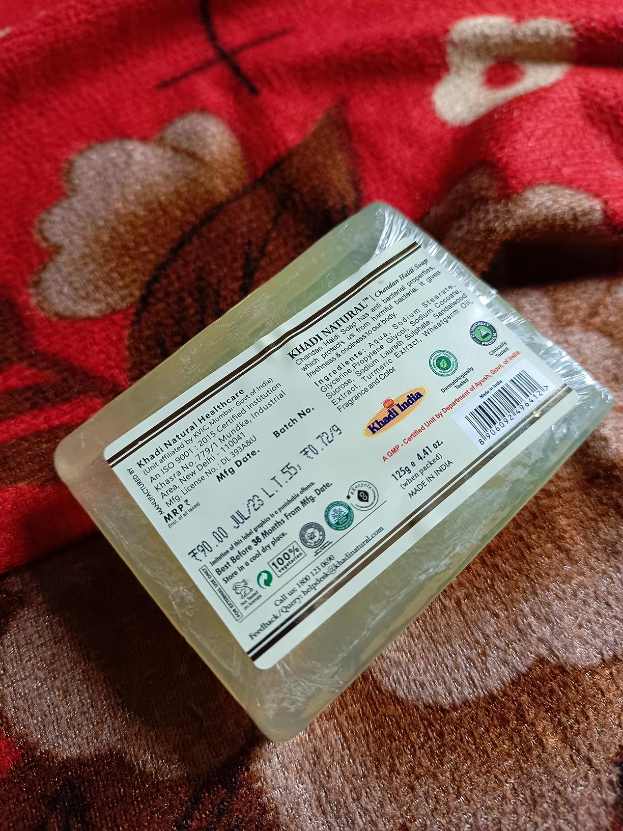 Buy Khadi Natural Herbal Jasmine Soap| Herbal handmade soap| Relaxes ...