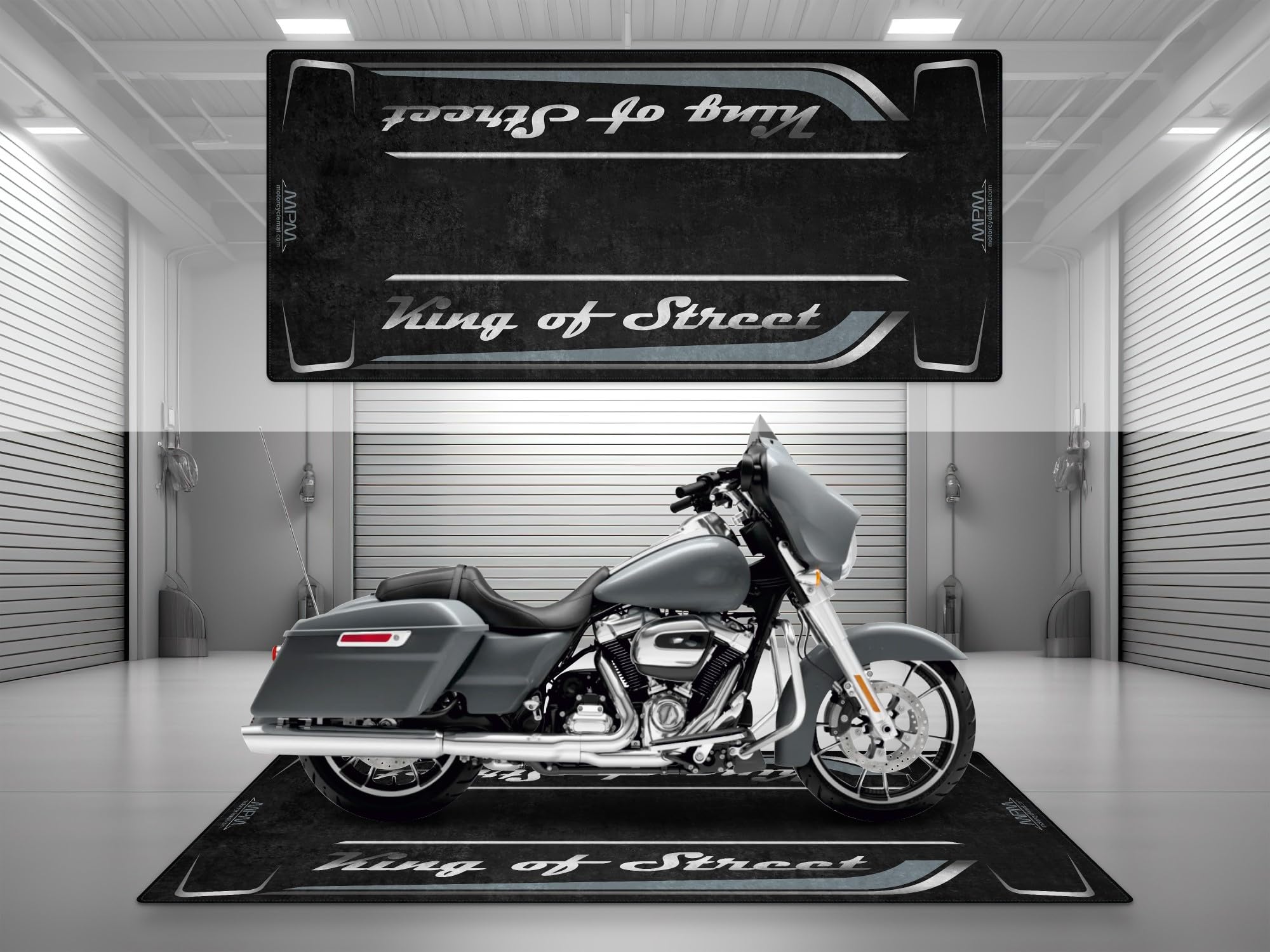 Amazon.com: wibeart Garage Mat with King of Street for Cruiser and ...