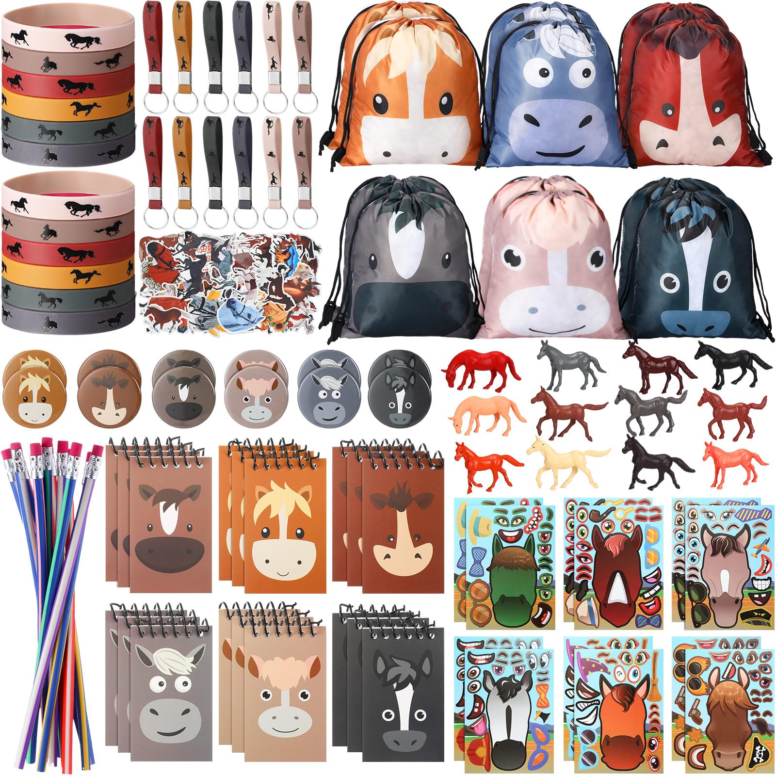 Amazon.com: Liliful 152 Pcs Horse Themed Party Favor Supplies with ...