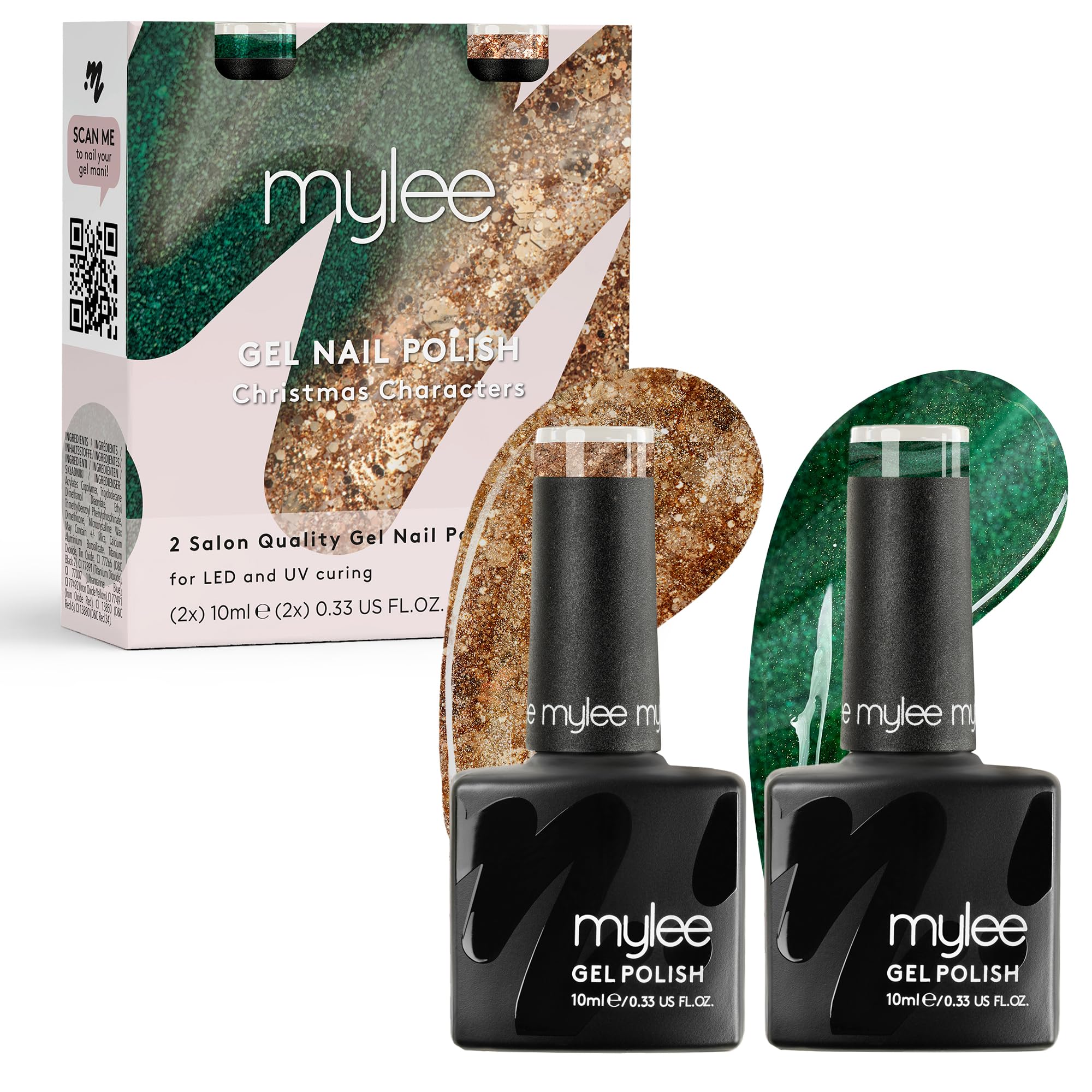 Mylee Gel Nail Polish Duo 2x10ml [Christmas Characters] - UV/LED Nail ...