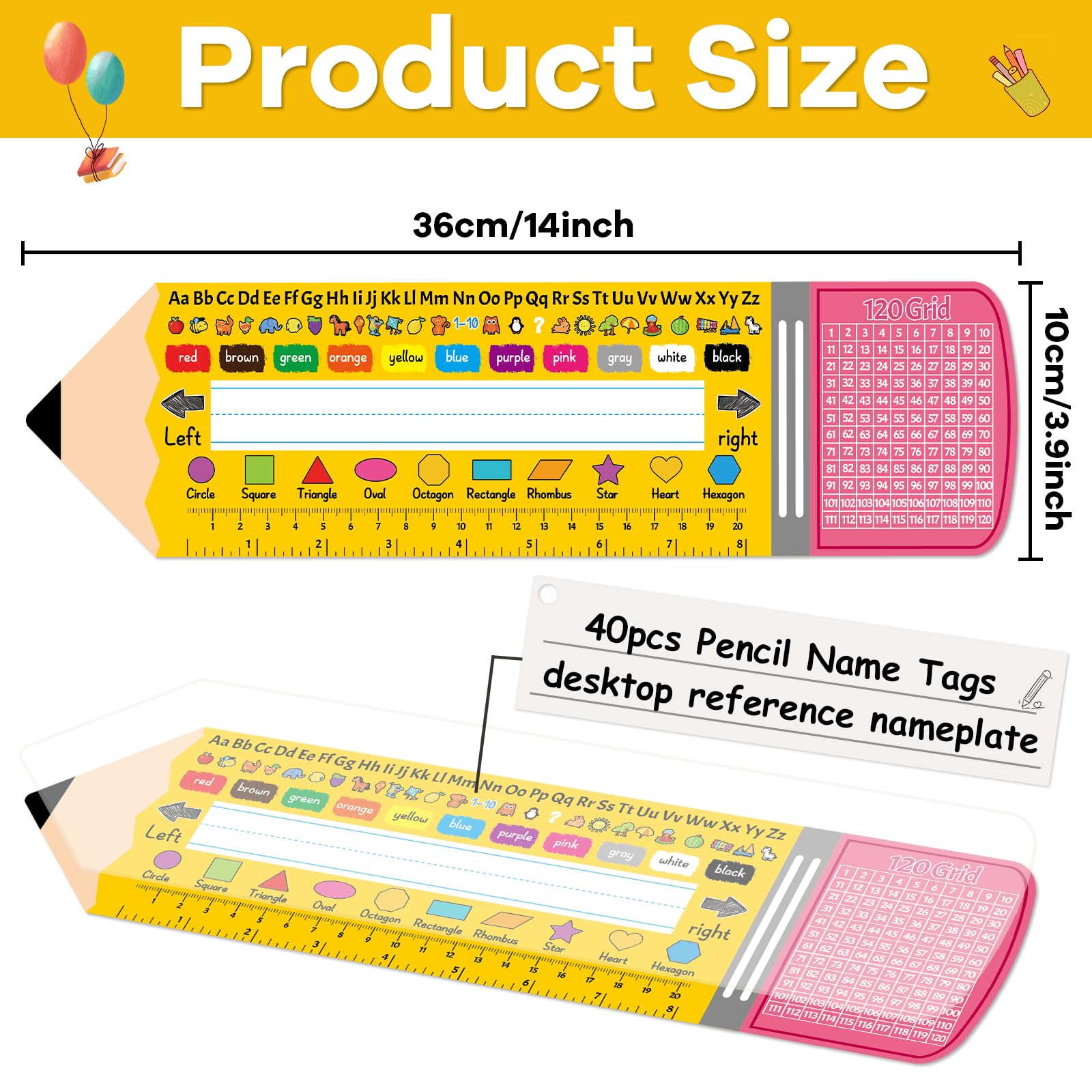 Snapklik.com : Chunnin 40Pcs Pencil Name Tags Desktop Reference Name ...