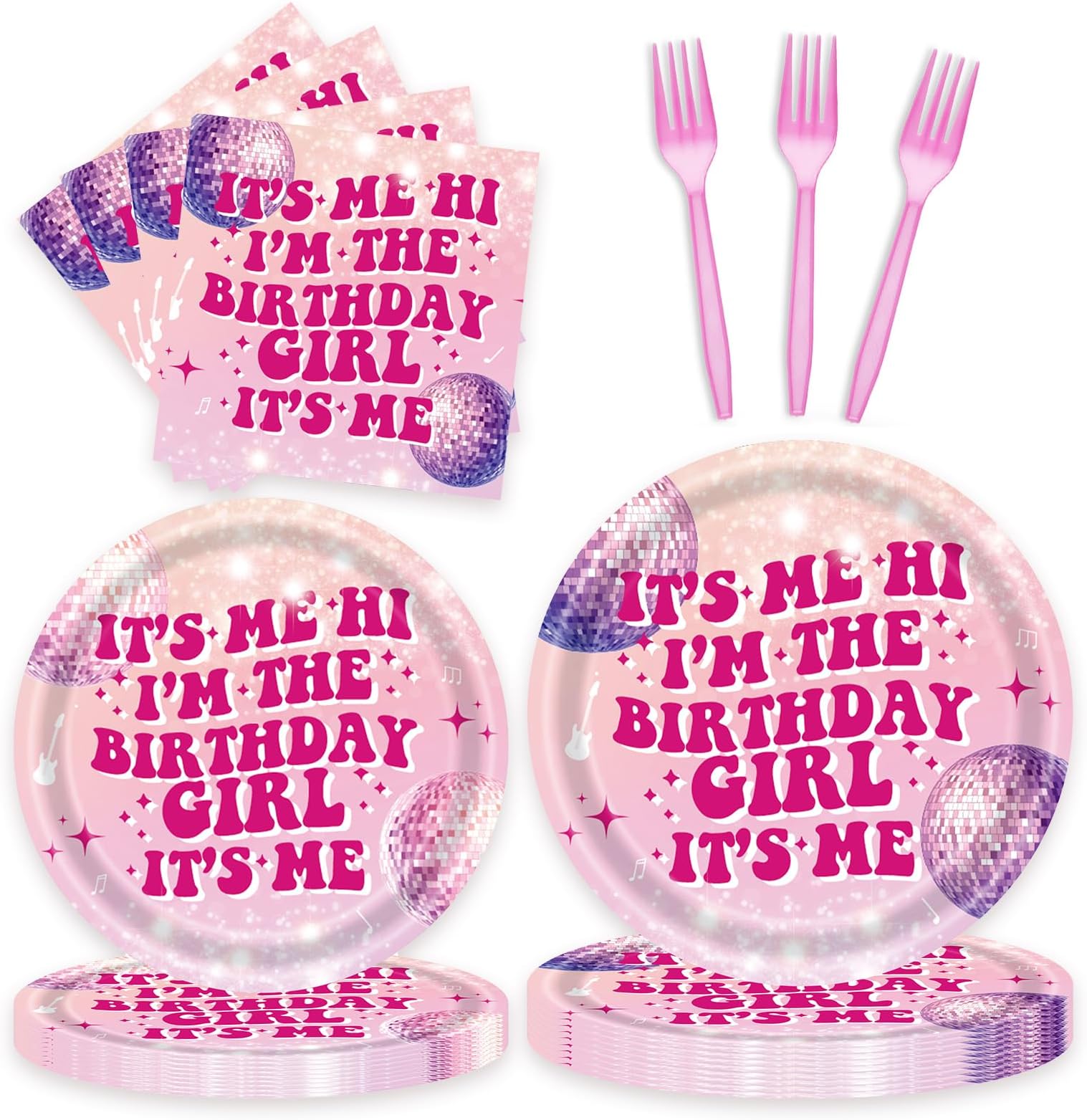 Amazon.com: Mchotiy 96 Pieces Its Me Hi Im The Birthday Girl Its Me ...