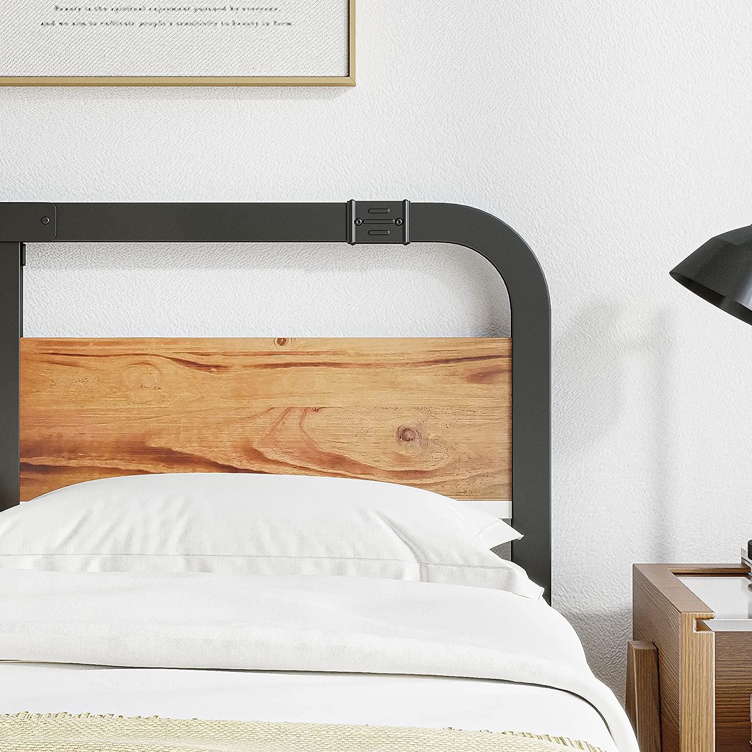 Snapklik.com : BOSRII King Size Headboards Only, Rustic Solid Wood Board