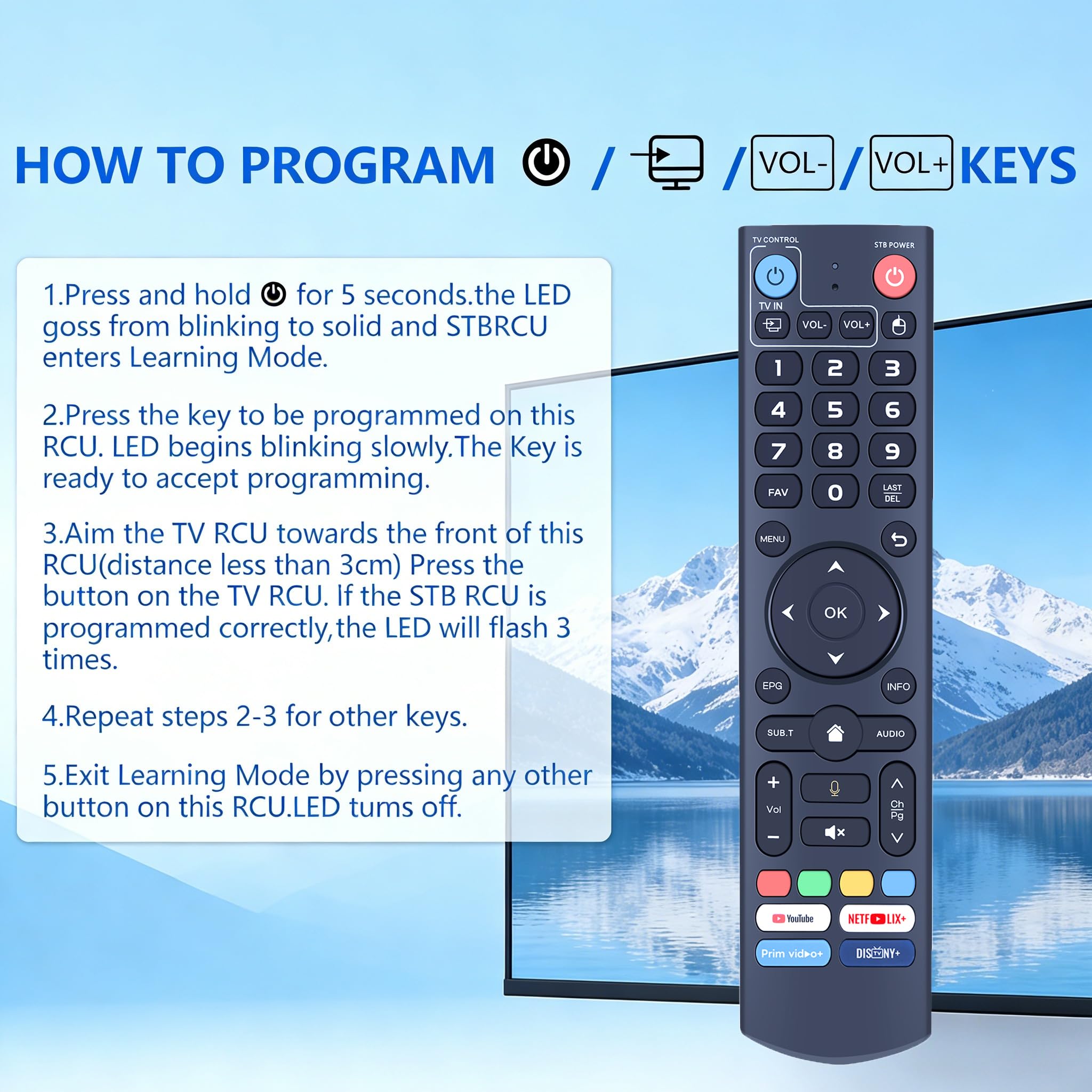Snapklik.com : V3 Pro Voice Remote Control Replacement For vSeeBox V5 ...