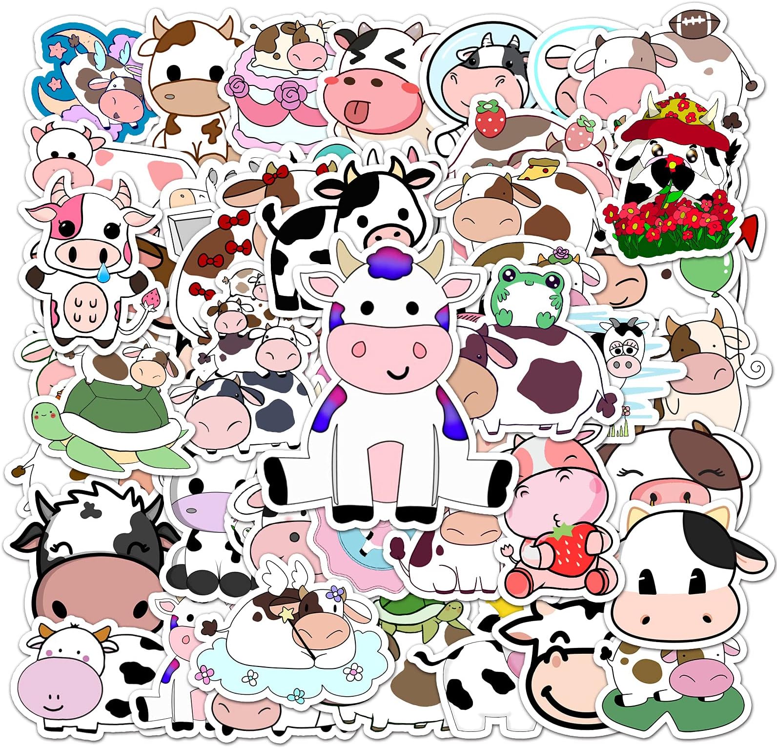 Amazon.com: Cow Stickers 50 Pcs,Waterproof Decals for DIY Scrapbooks ...
