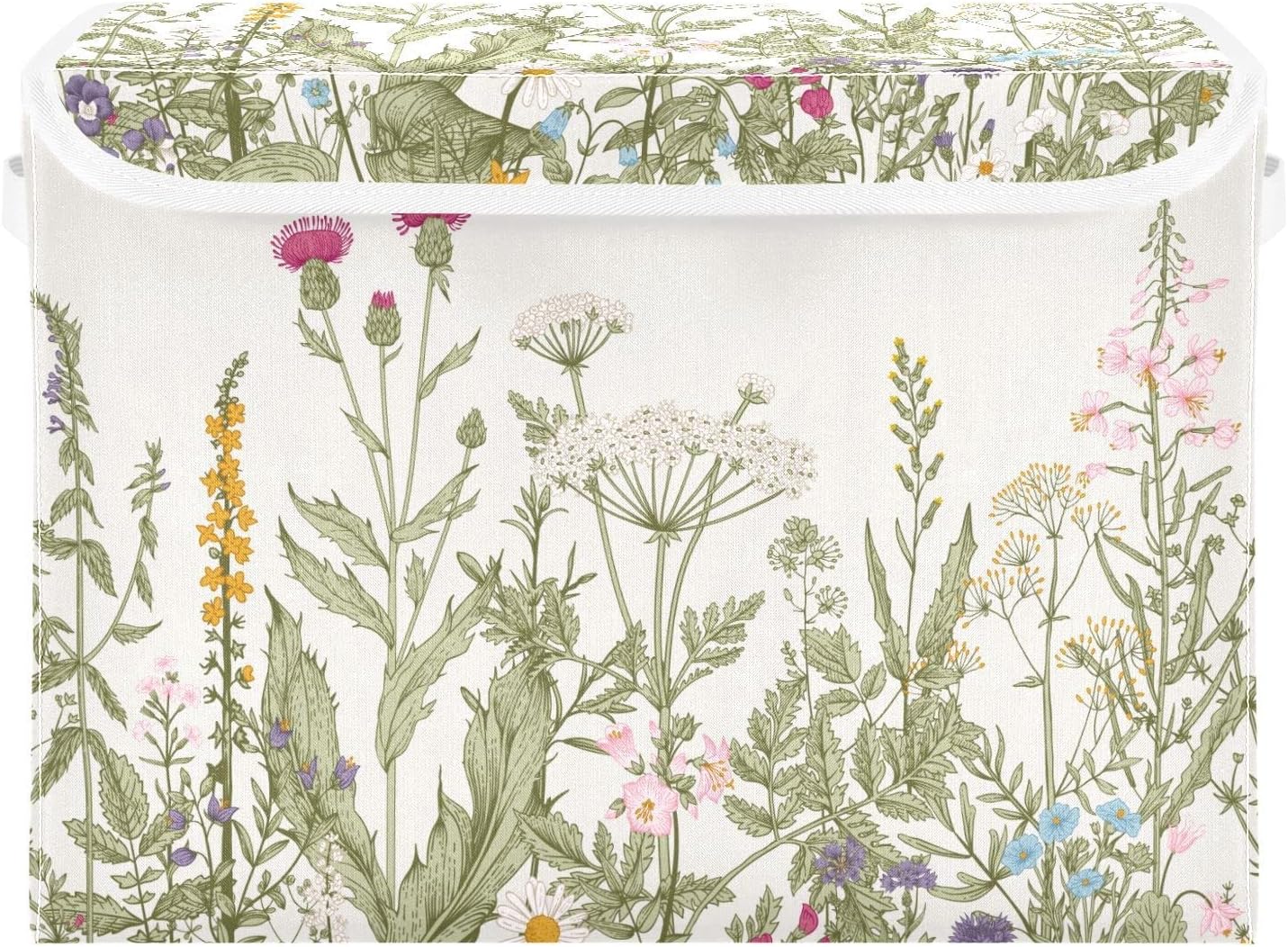 Amazon.com: xigua Vintage Colorful Herbs and Wild Flowers Floral ...