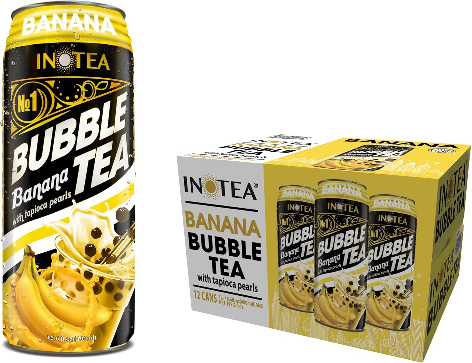 (Pack of 12) INOTEA Bubble Tea | Choose One from 5 Flavors: Brown Sugar ...