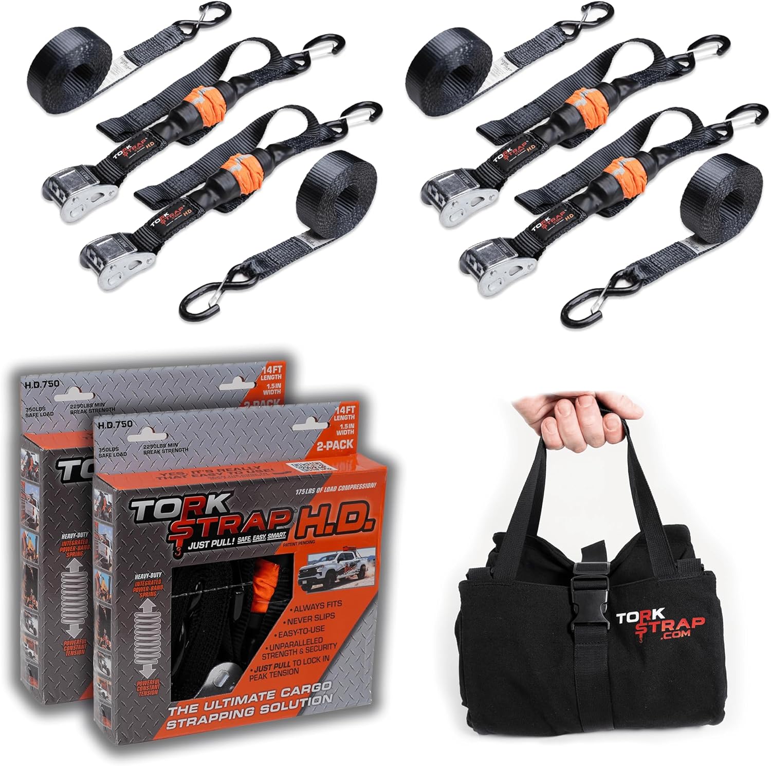 Amazon.com: TorkStrap HD750 Bundle | 14' x 1.5'' Heavy Duty Spring ...