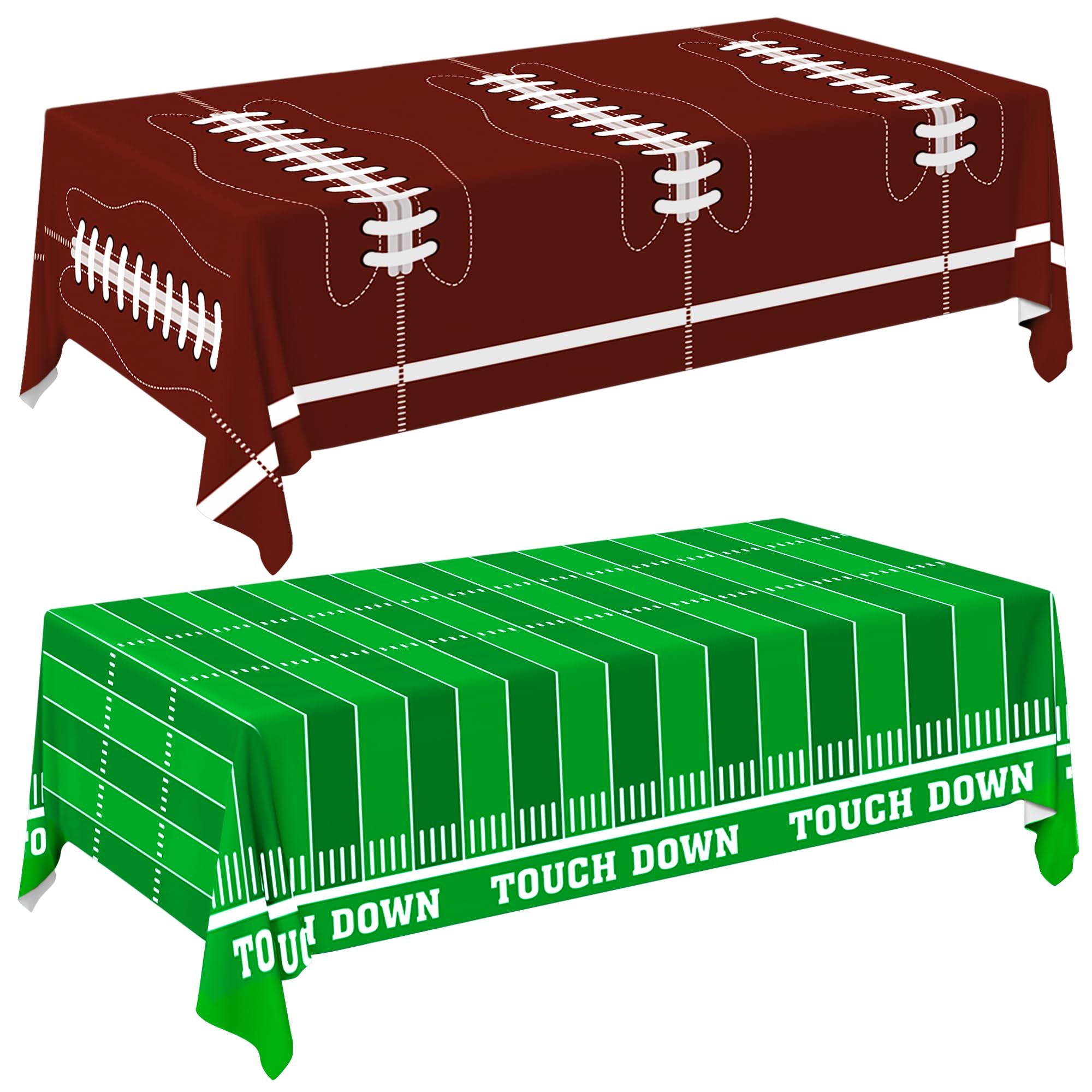 Amazon.com: AVONO 2PCS Football Party Tablecloth, Disposable Football ...