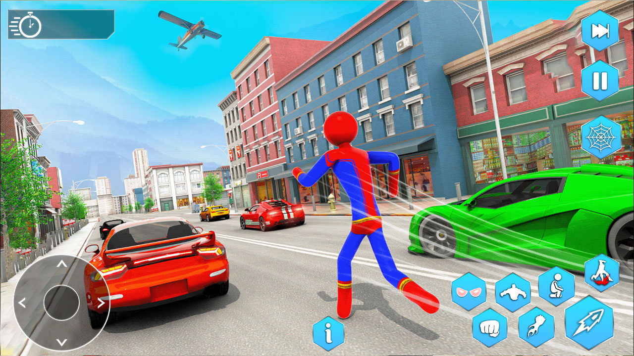 Amazing Stickman Spider Rope Flying Hero Game: Real Open World Super ...