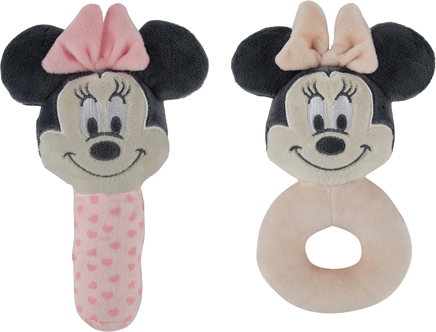 Amazon.com : Disney Minnie Mouse Assorted Plush Lovie Rattle Set Pack ...