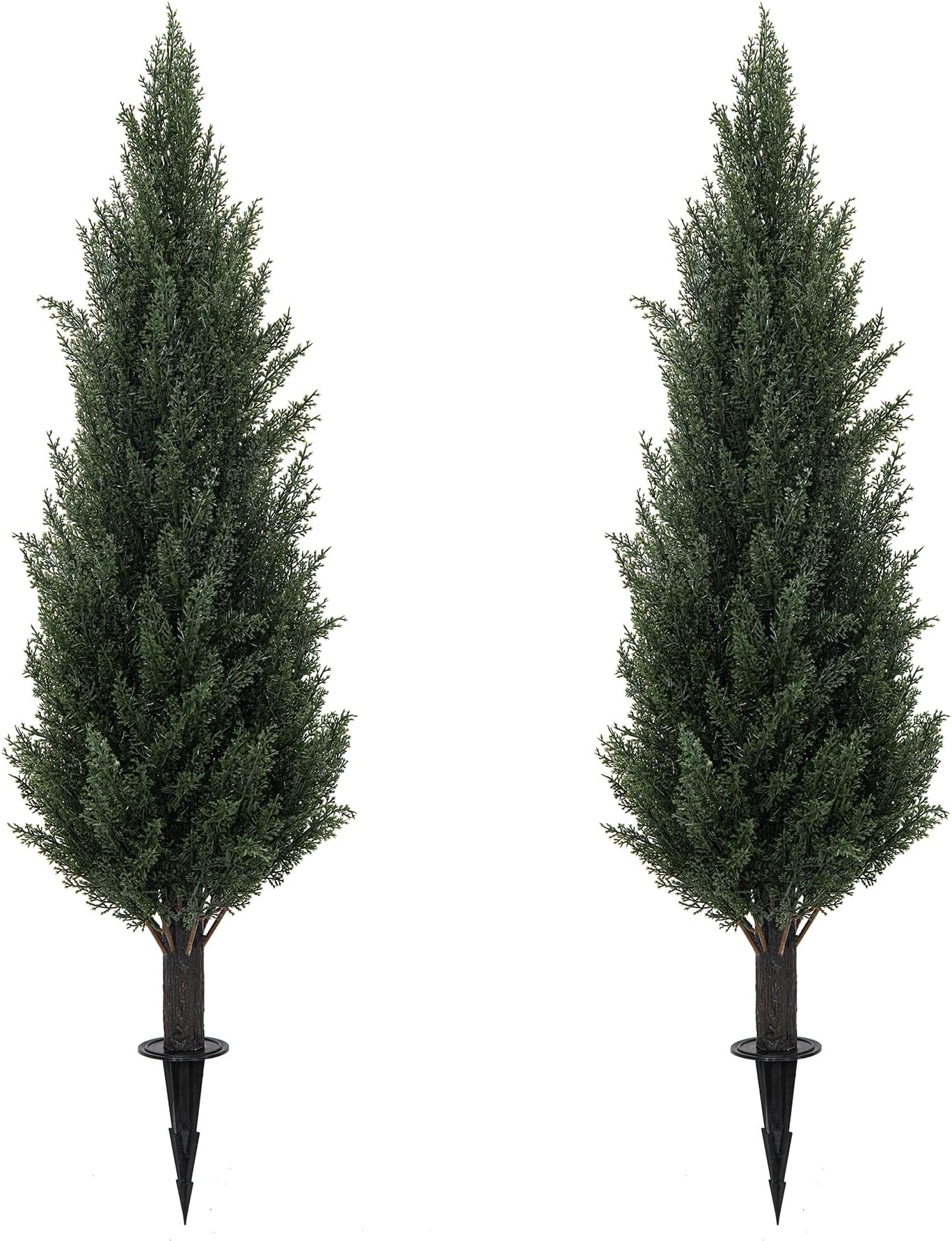 Amazon.com: HOMCOM 43.3 Inch Set of 2 Artificial Topiary Cedar Trees ...