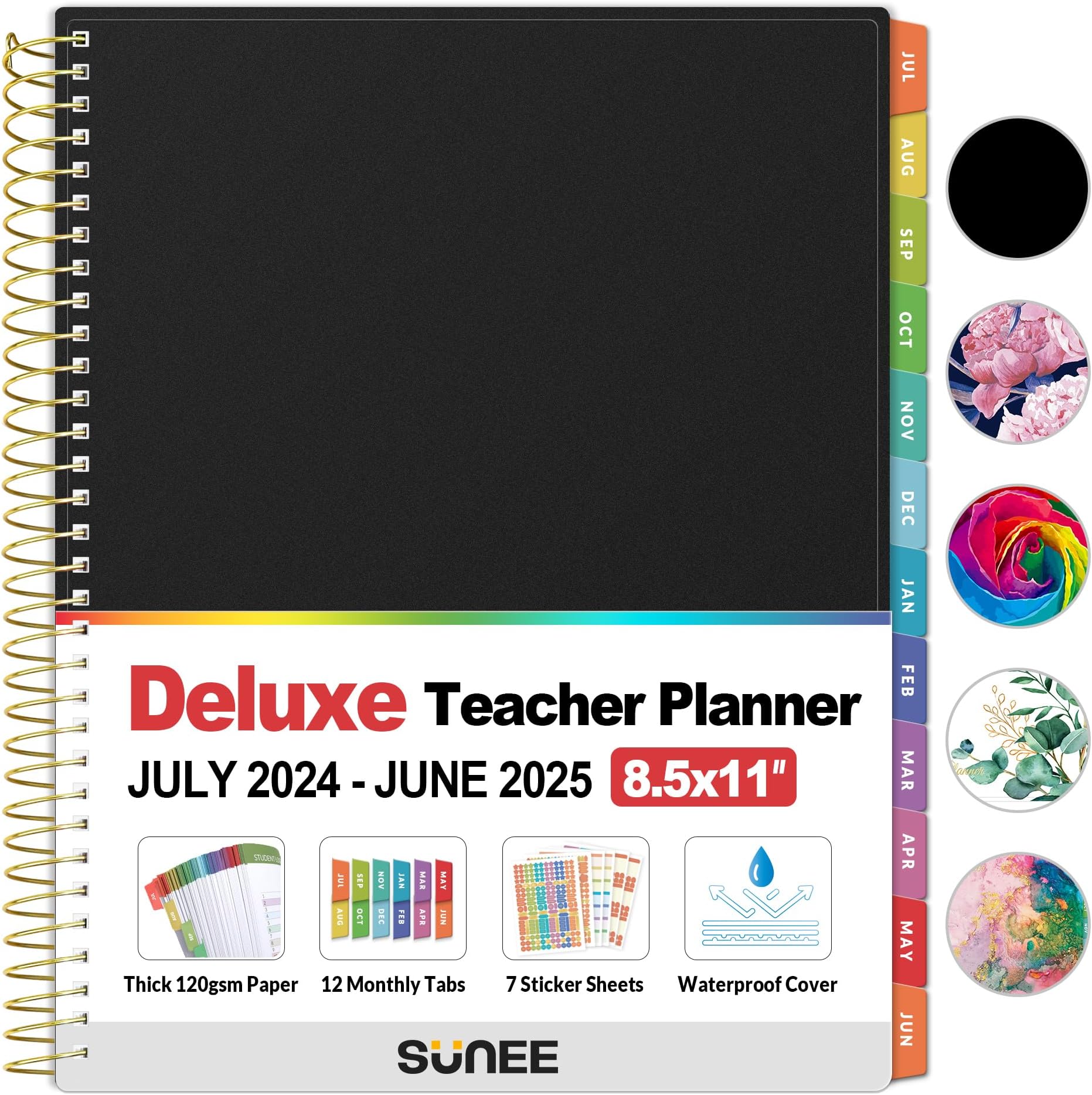 Amazon.com : SUNEE Deluxe Teacher Planner 2024-2025, Lesson Planner ...