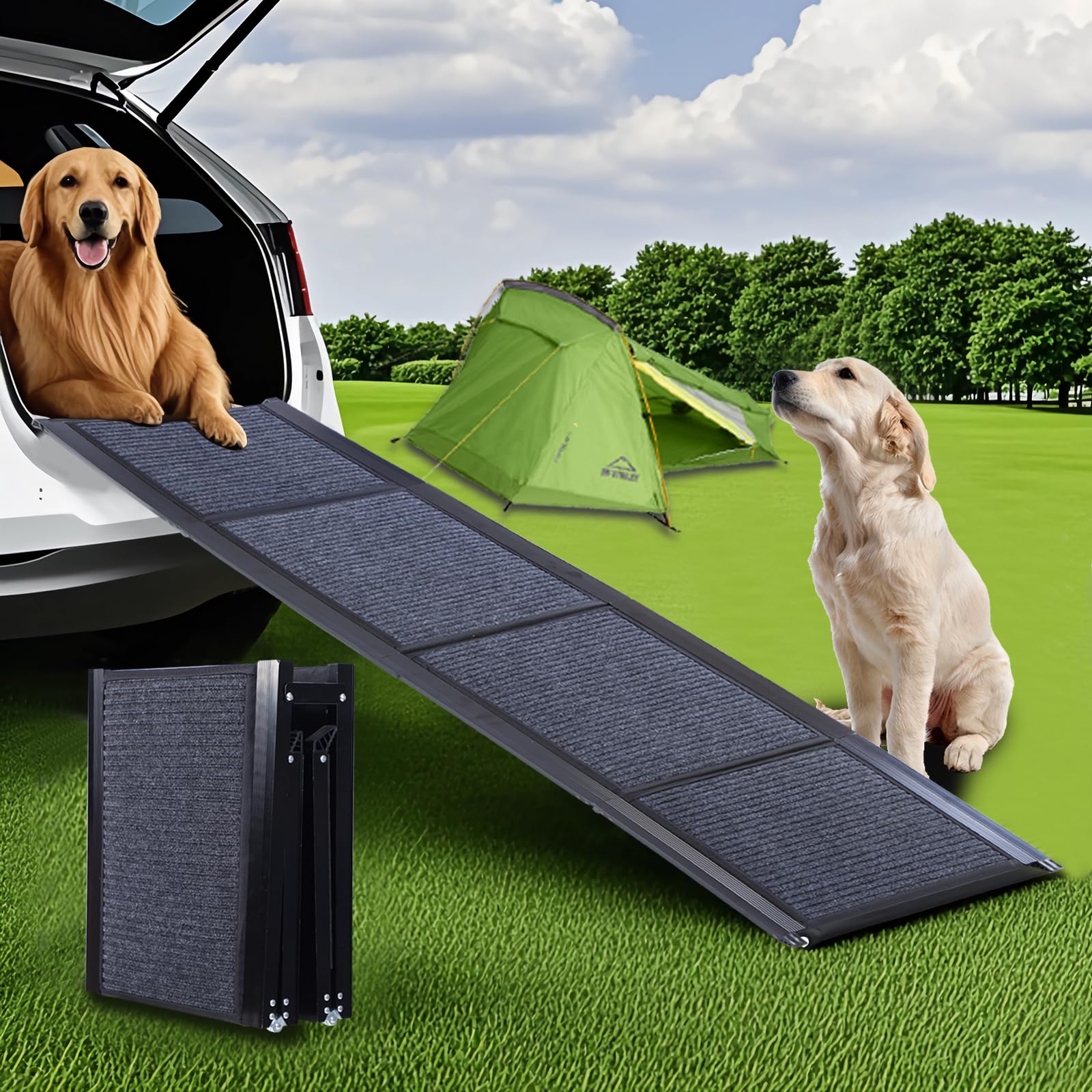 Dog Ramp for Car,71" Long & 17.4" Wide Portable Dog Car Ramp,Wide ...