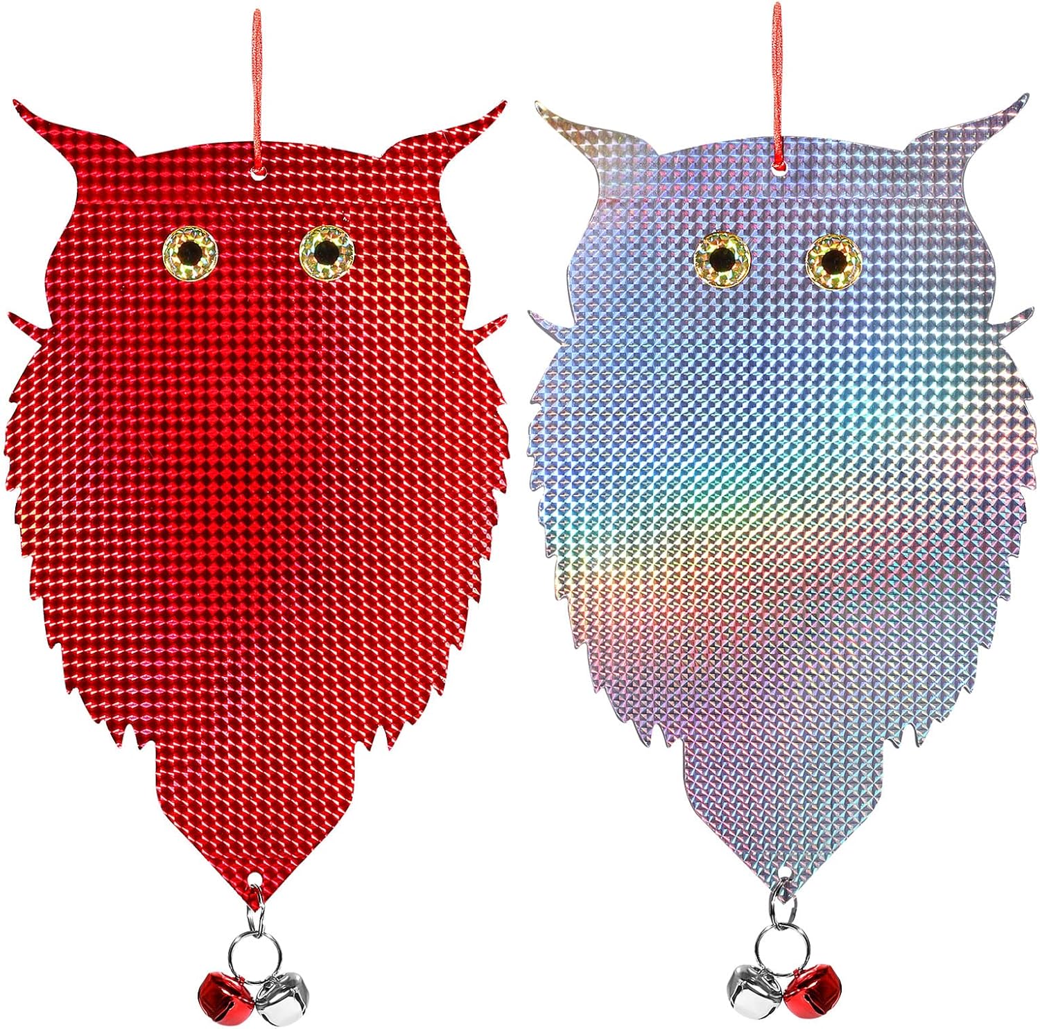 Owl Bird Repellent Control Scare Device, 2pcs Bird Scare Reflective ...