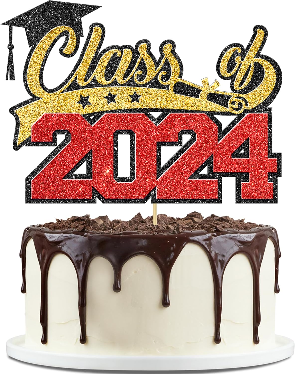 Amazon.com: Class of 2024 Cake Topper 2024 Graduation Cake Topper ...