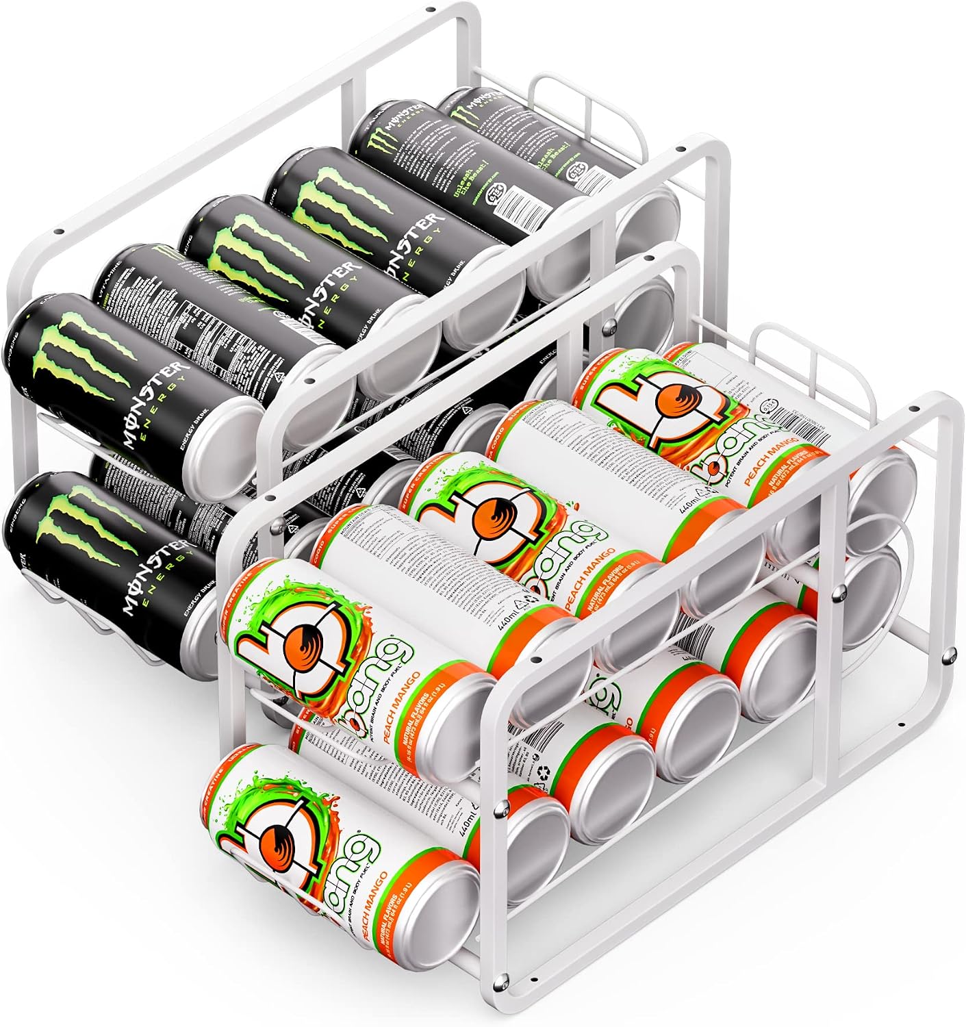 Amazon.com: Amazer 2-Pack Stackable Rolling Can Organizer for ...