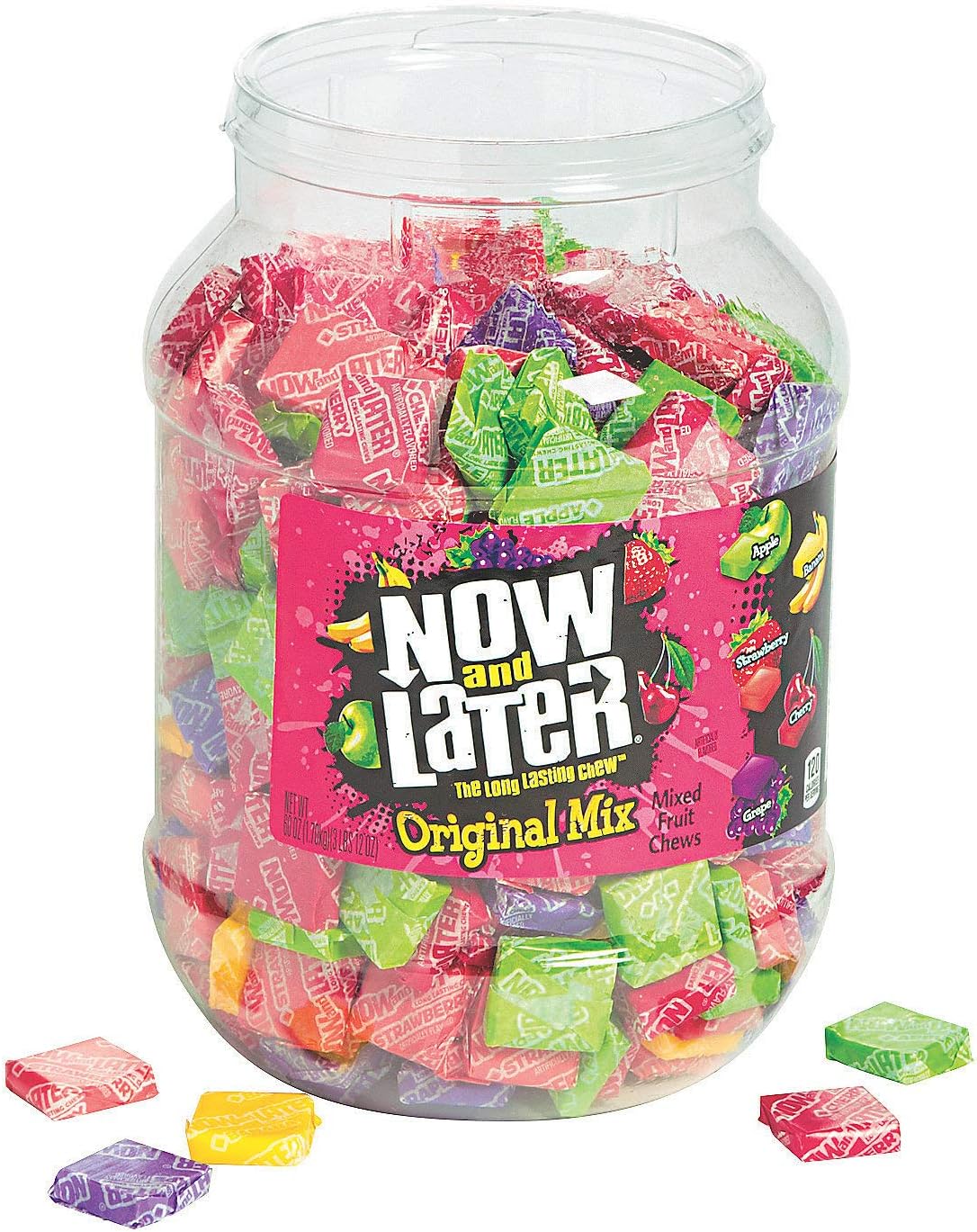 Amazon.com : Now and Later Candy, Original Mix, Chewy and Fruity, 24 ...