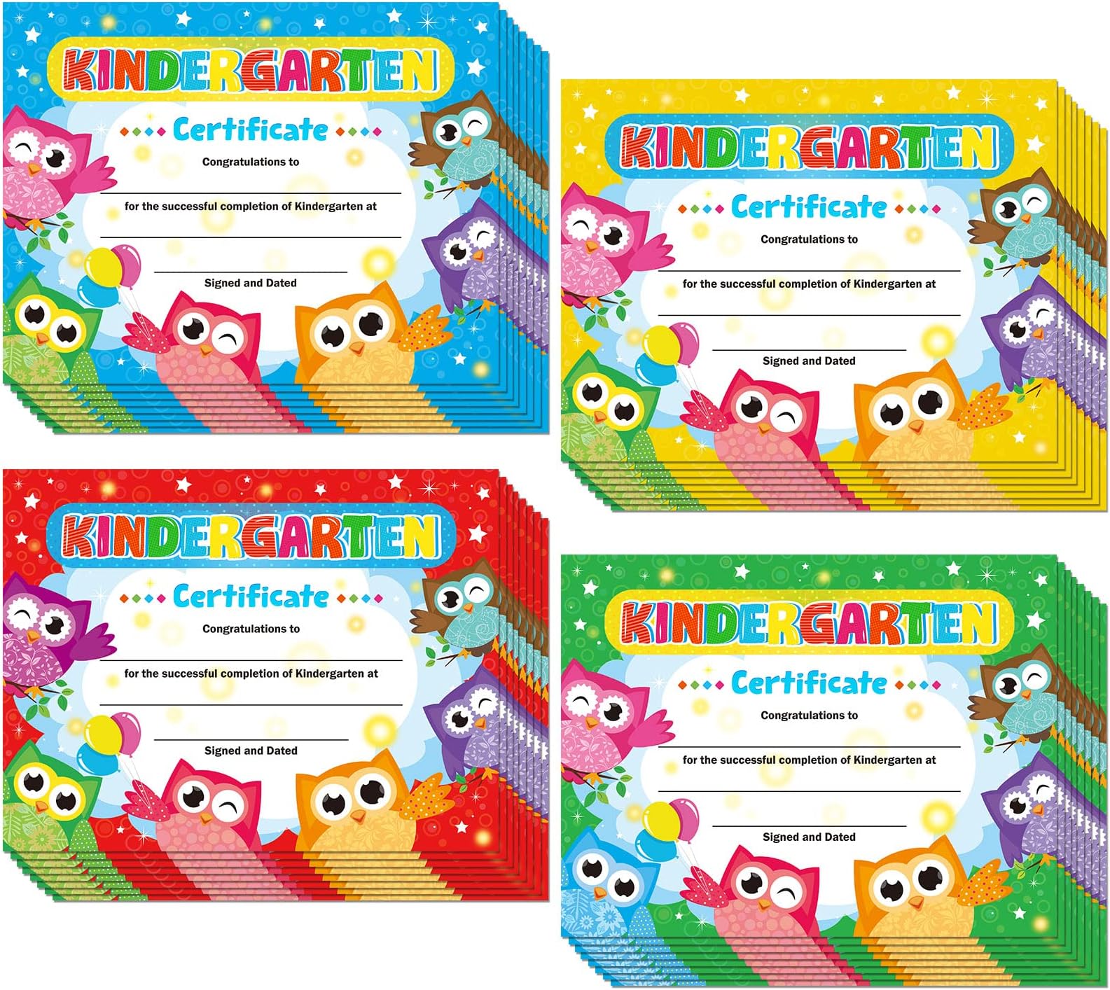 Amazon.com : Zonon 40 Pieces 100th Day of School Award Certificates ...