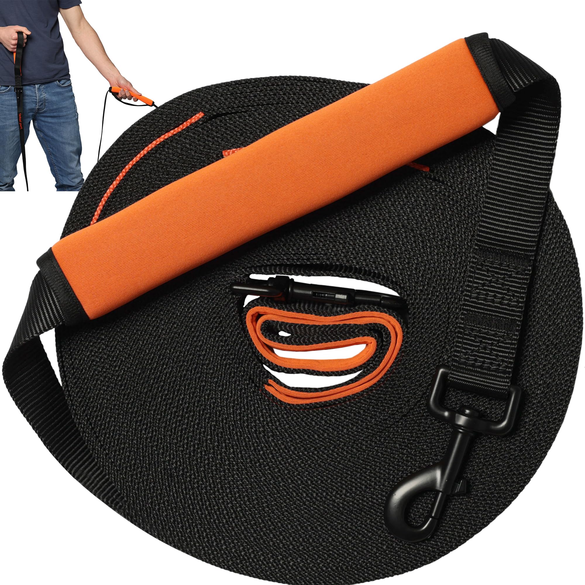 Total Pet 20m Training Lead for Dogs & Puppy - Long Line Leash With ...