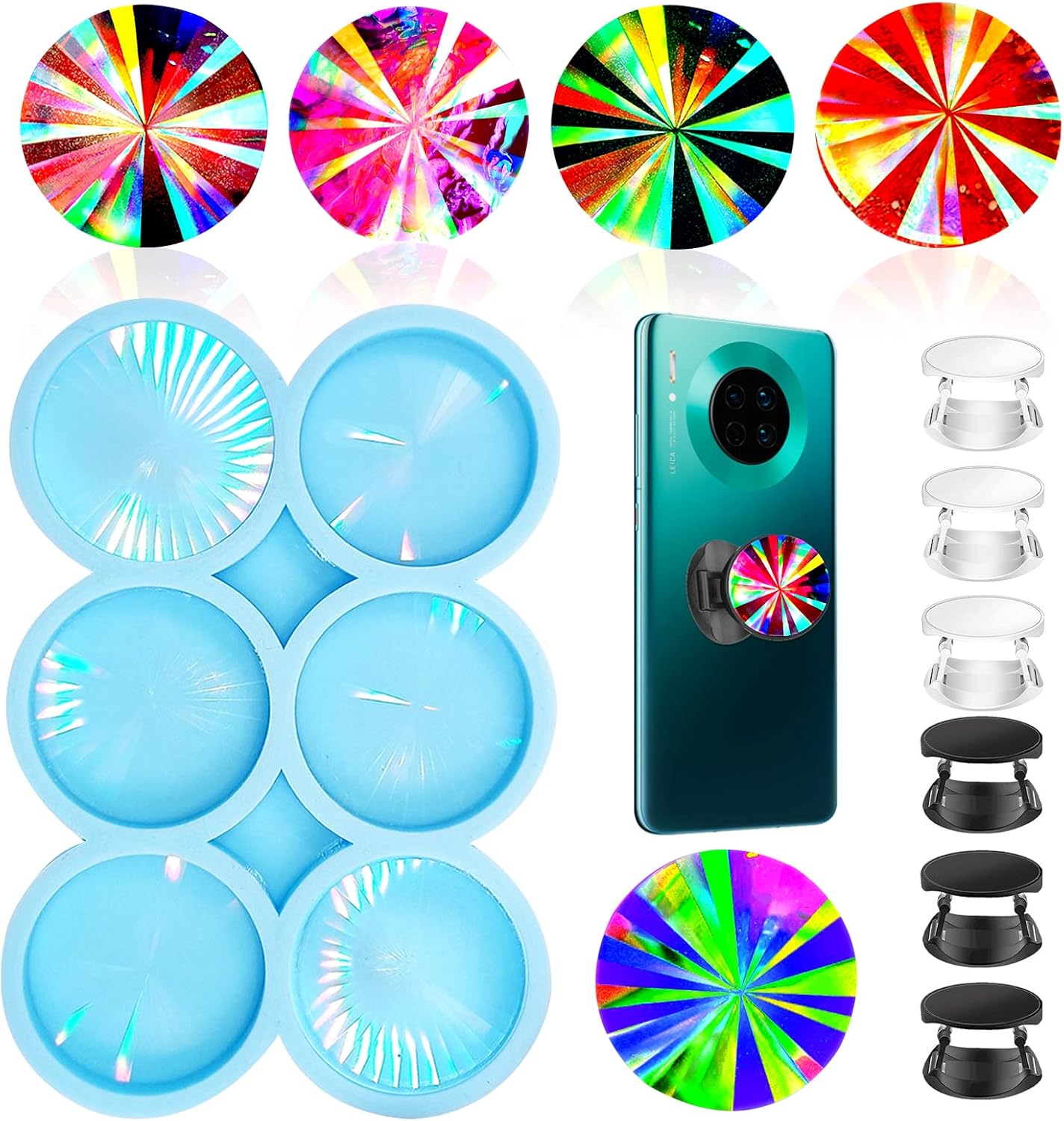 Amazon.com: DoreenBow Phone Grip Resin Molds Holographic Silicone On ...