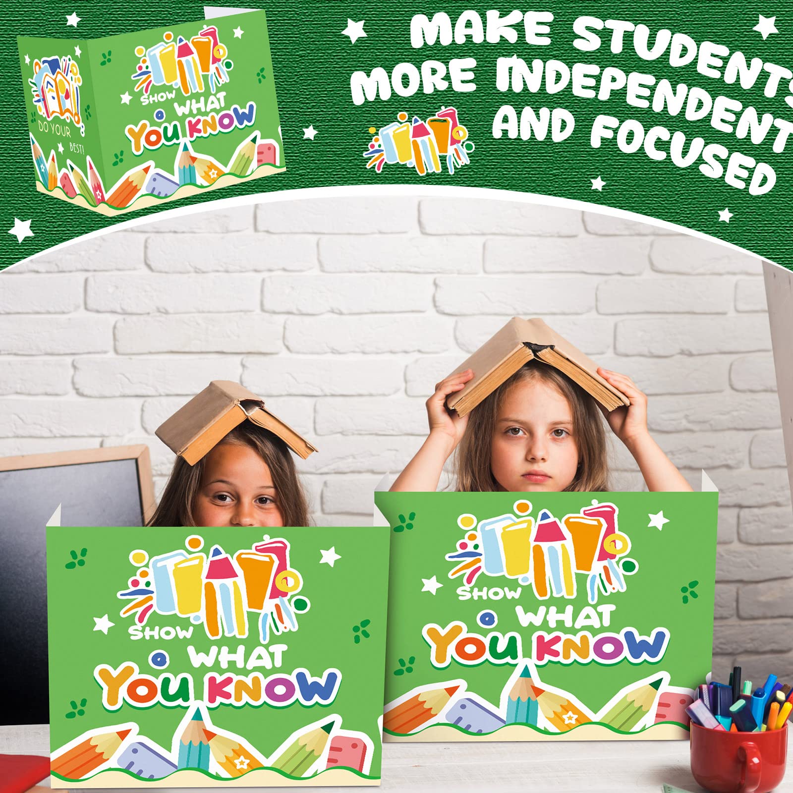 Snapklik.com : 24 Pcs Privacy Boards For Student Desks Bright Colored ...