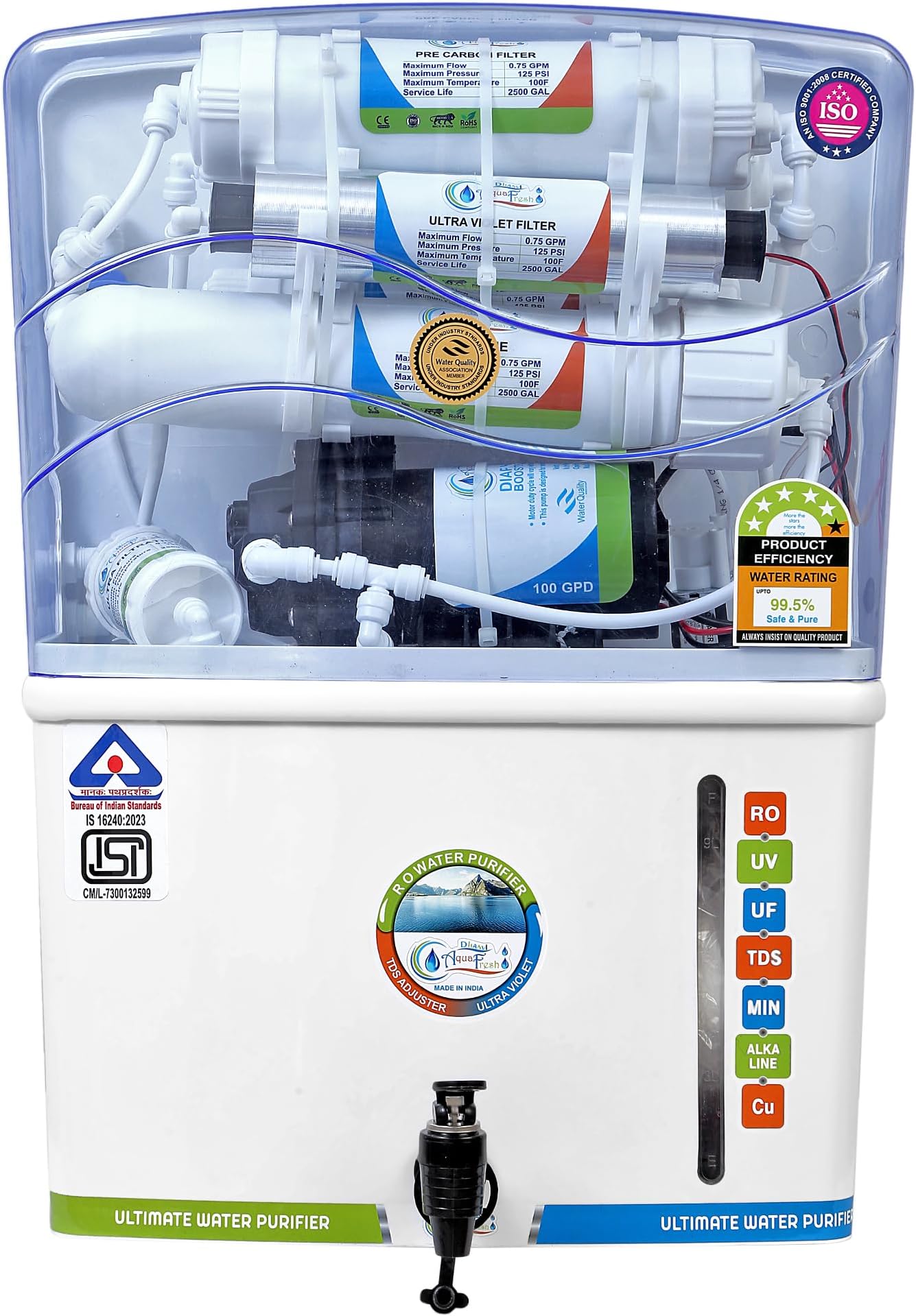Aqua Domestic Water Purifier (RO+ LED UV+ UF+ HIGH TDS MEMBRANE+ TDS ...