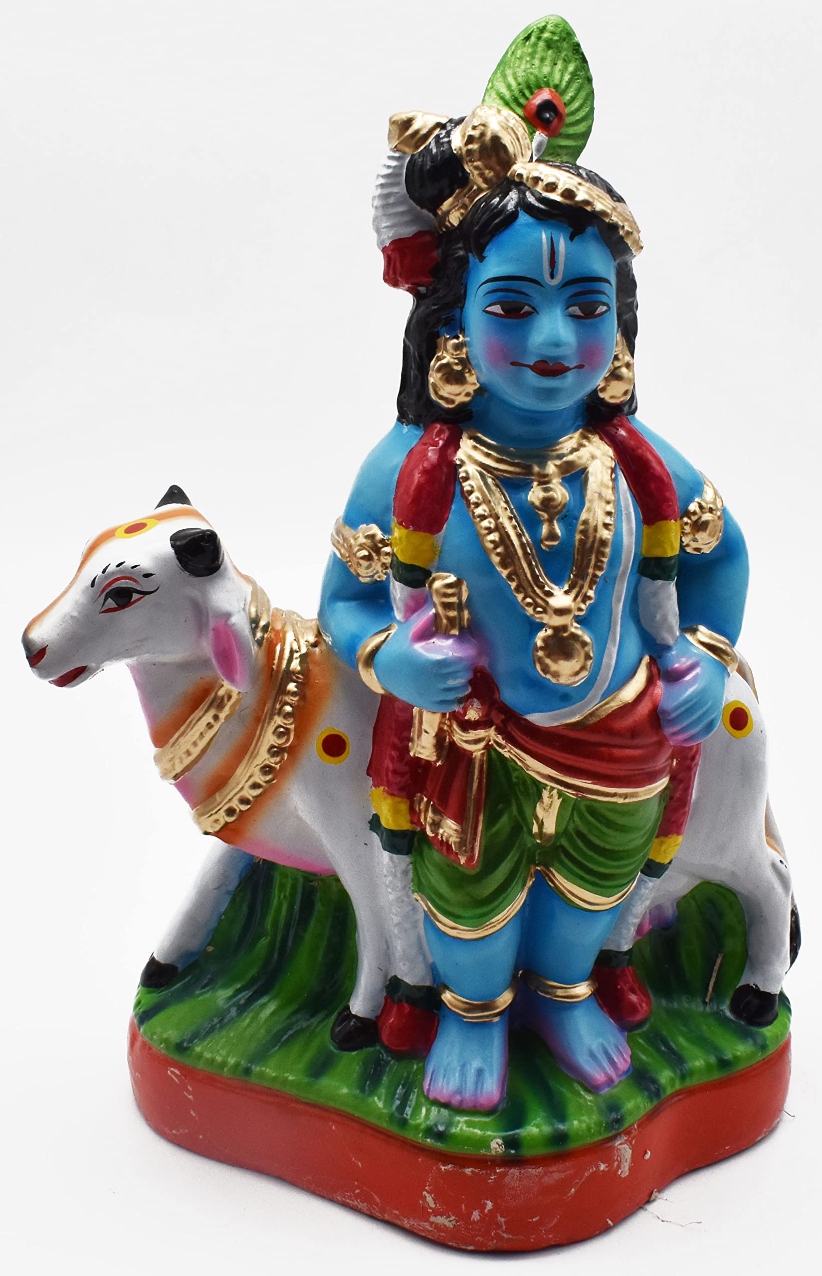 Buy justhandmade Traditional Handicraft Krishna with Cow | Standing ...