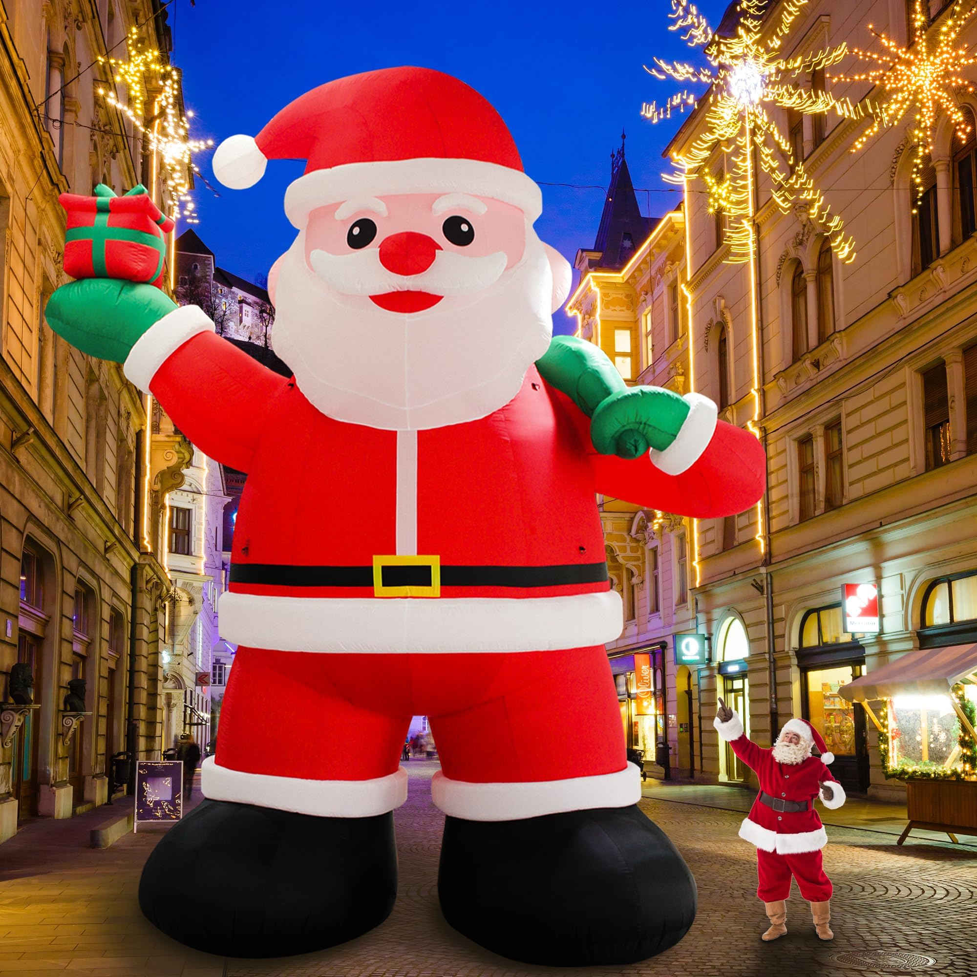 Amazon.com: Heipigo 20FT Inflatable Santa Claus Outdoor with Blower ...