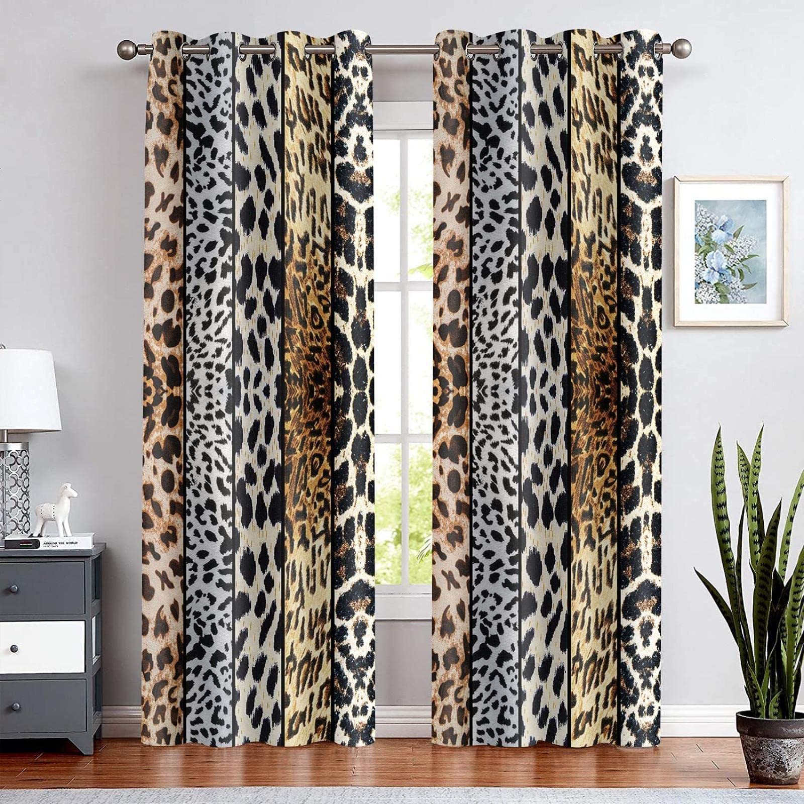 Cheetah Curtains Cheetah Print Bedroom Curtains | Hawk Haven