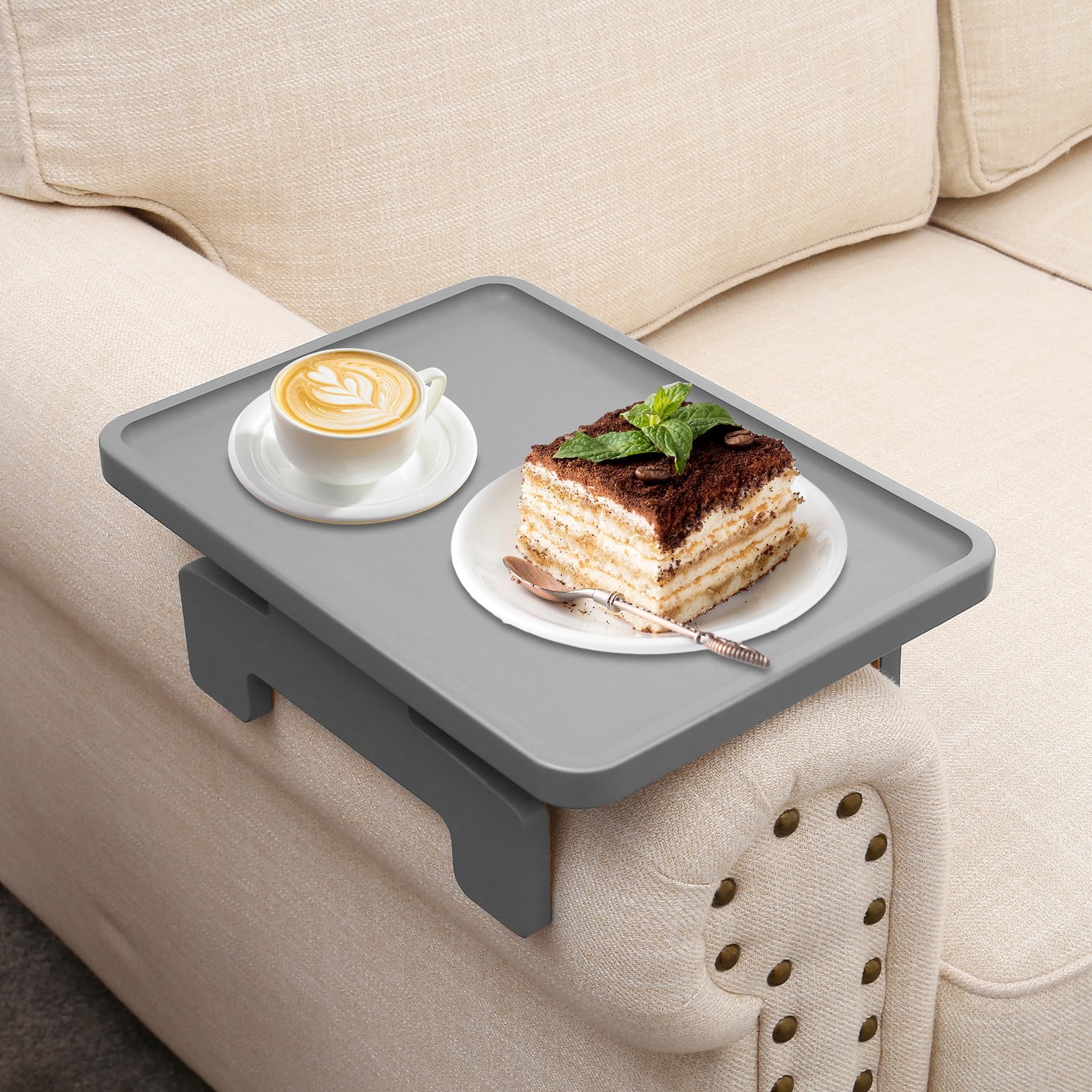 Amazon.com: ZAANTI Couch Arm Table Tray, Expandable Bamboo Sofa Tray ...