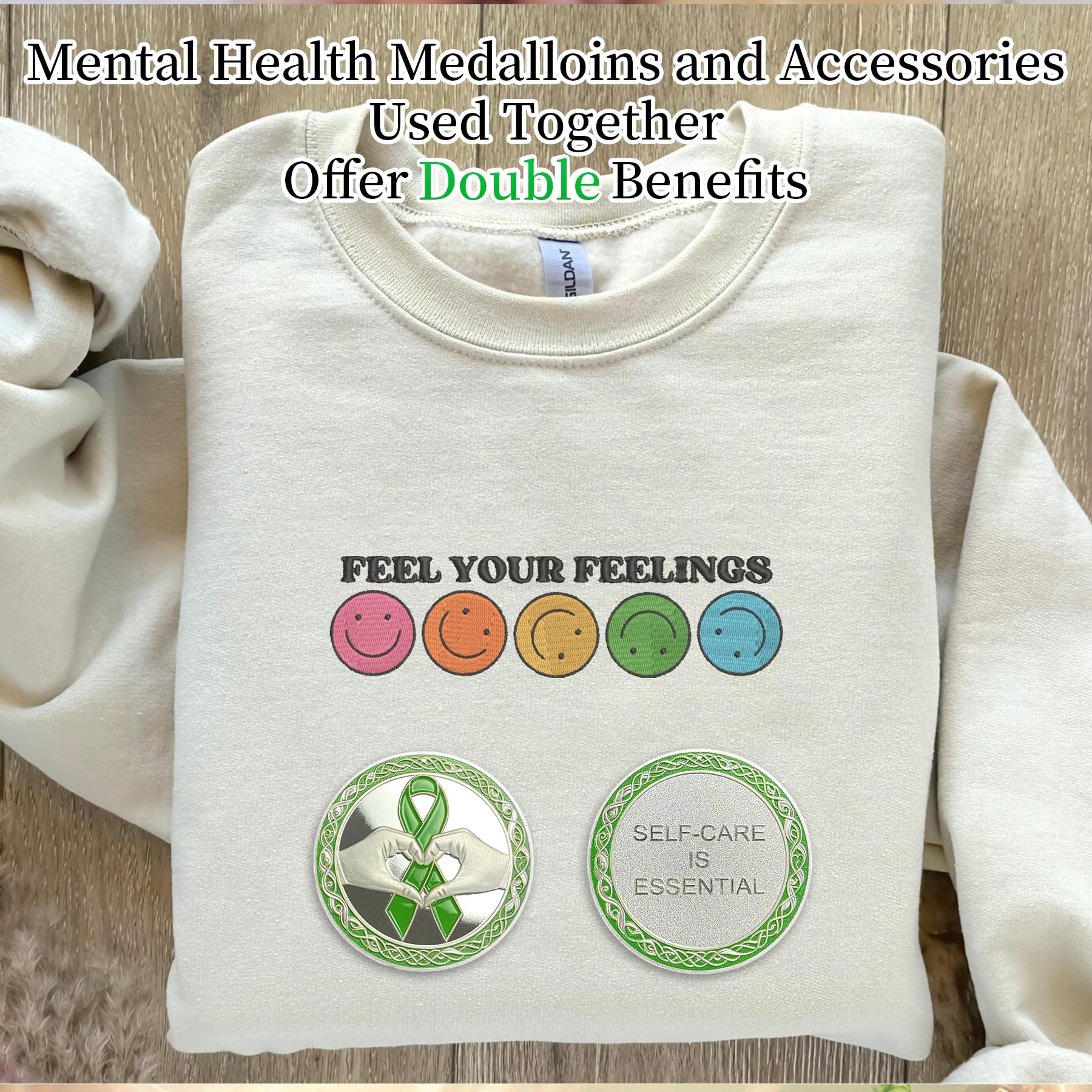 Snapklik.com : Mental Health Awareness Coin - Original Green Ribbon ...