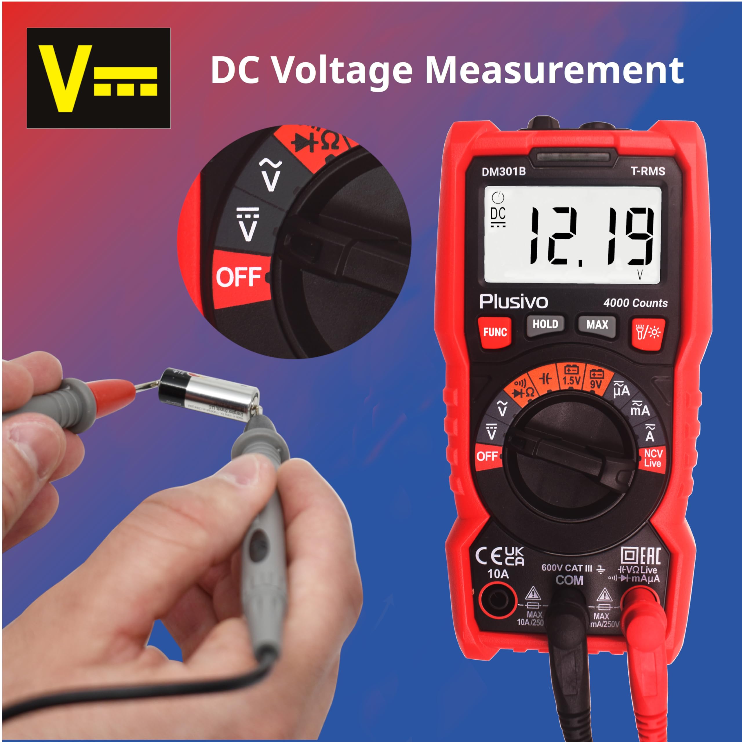 Multimeter 4000 Counts Digita...B086Q4PKYT | Encarguelo.com