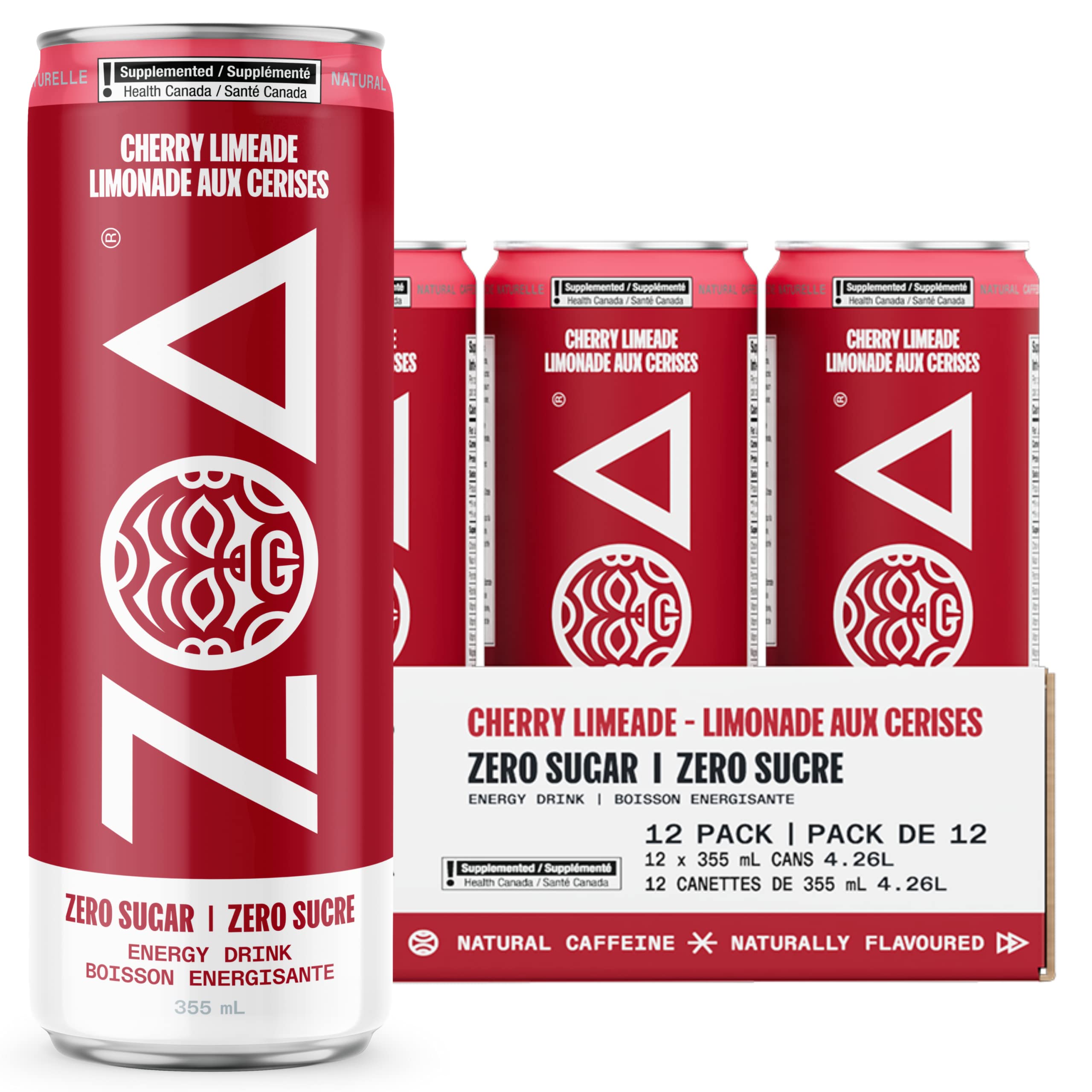 ZOA Zero Sugar Energy Drinks, Cherry Limeade - 355ml (Pack of 12) : Amazon.ca: Grocery & Gourmet ...