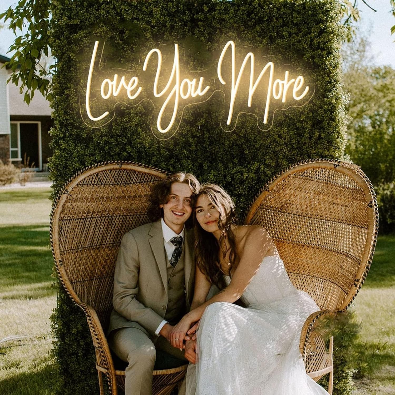 Amazon.com: INGKE Love You More Neon Sign Wedding Party LED Neon Light ...