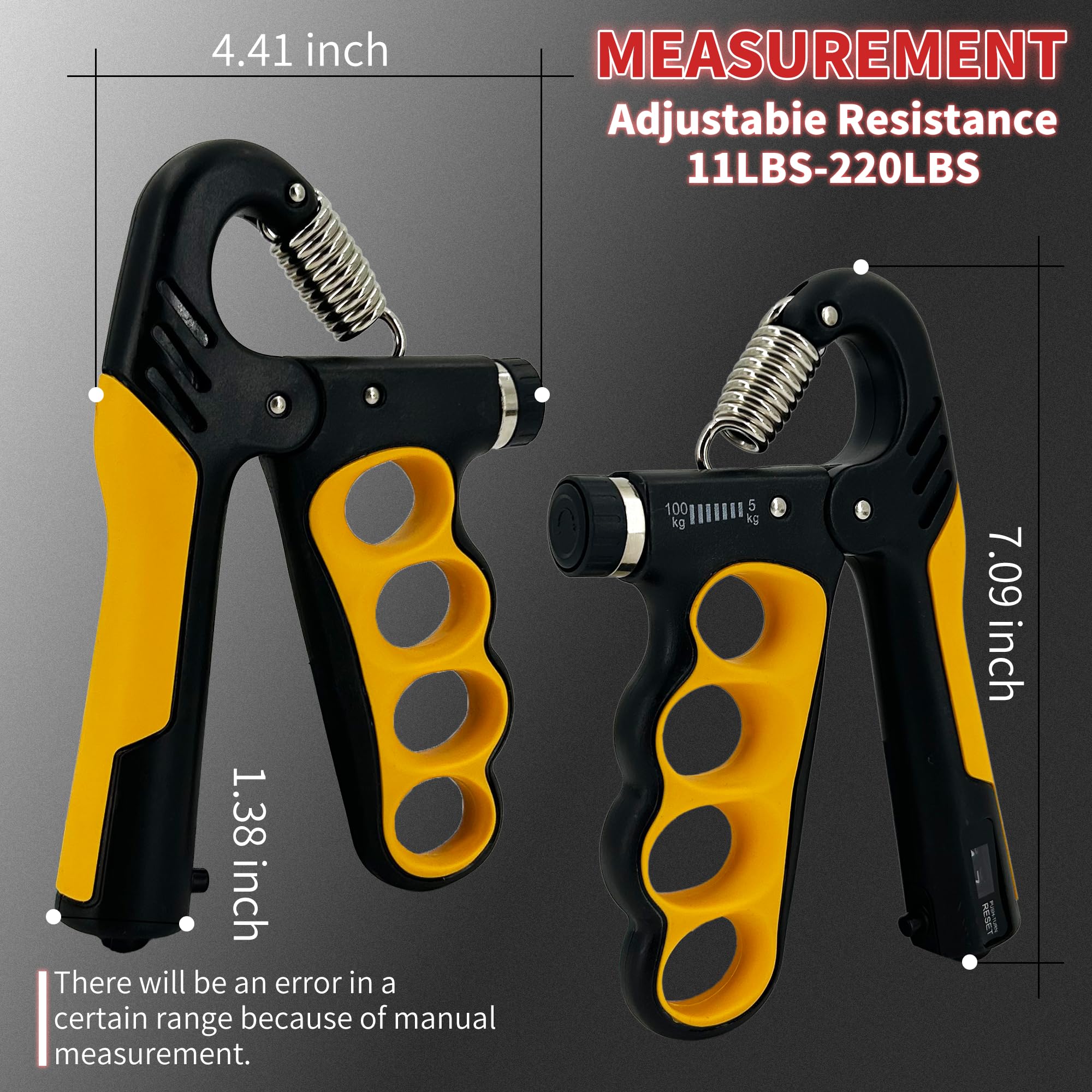 Snapklik.com : Grip Strength Trainer 2 Pack Orange - Hand Grip Strength ...