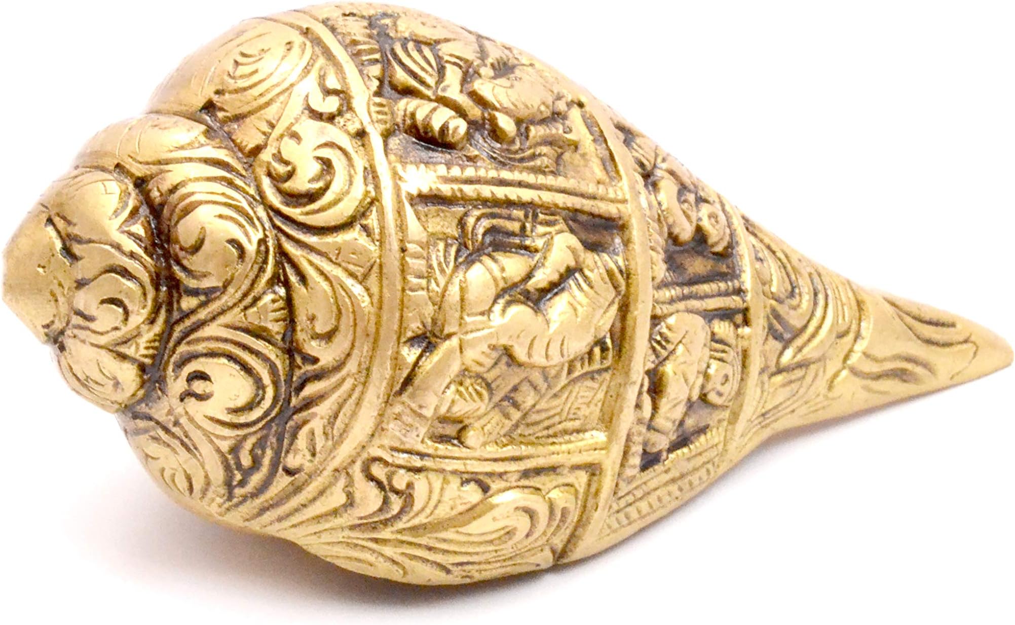 Buy ARTVARKO Brass Vishnu Lakshmi Carving Murti Shankh Statue for ...