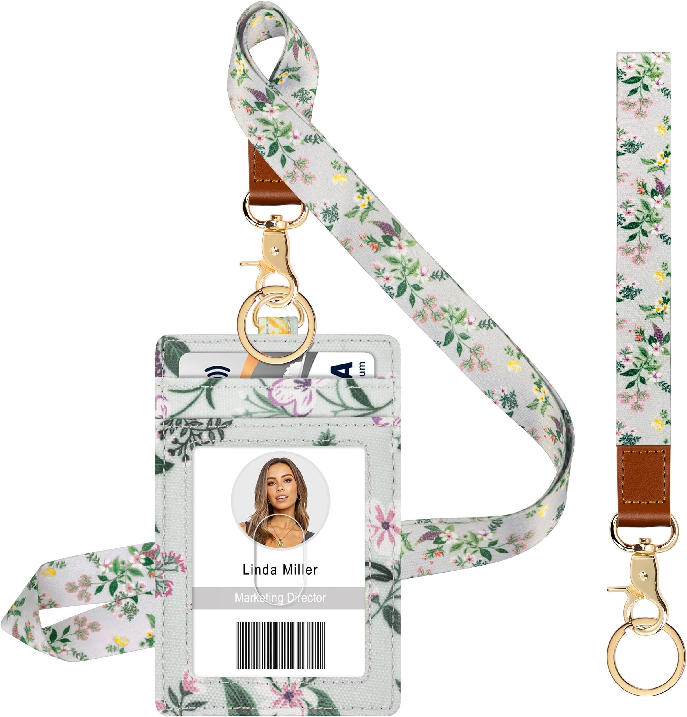 Amazon.com : Azrra ID Badge Holder with Lanyards, ID Badge Card Holder ...