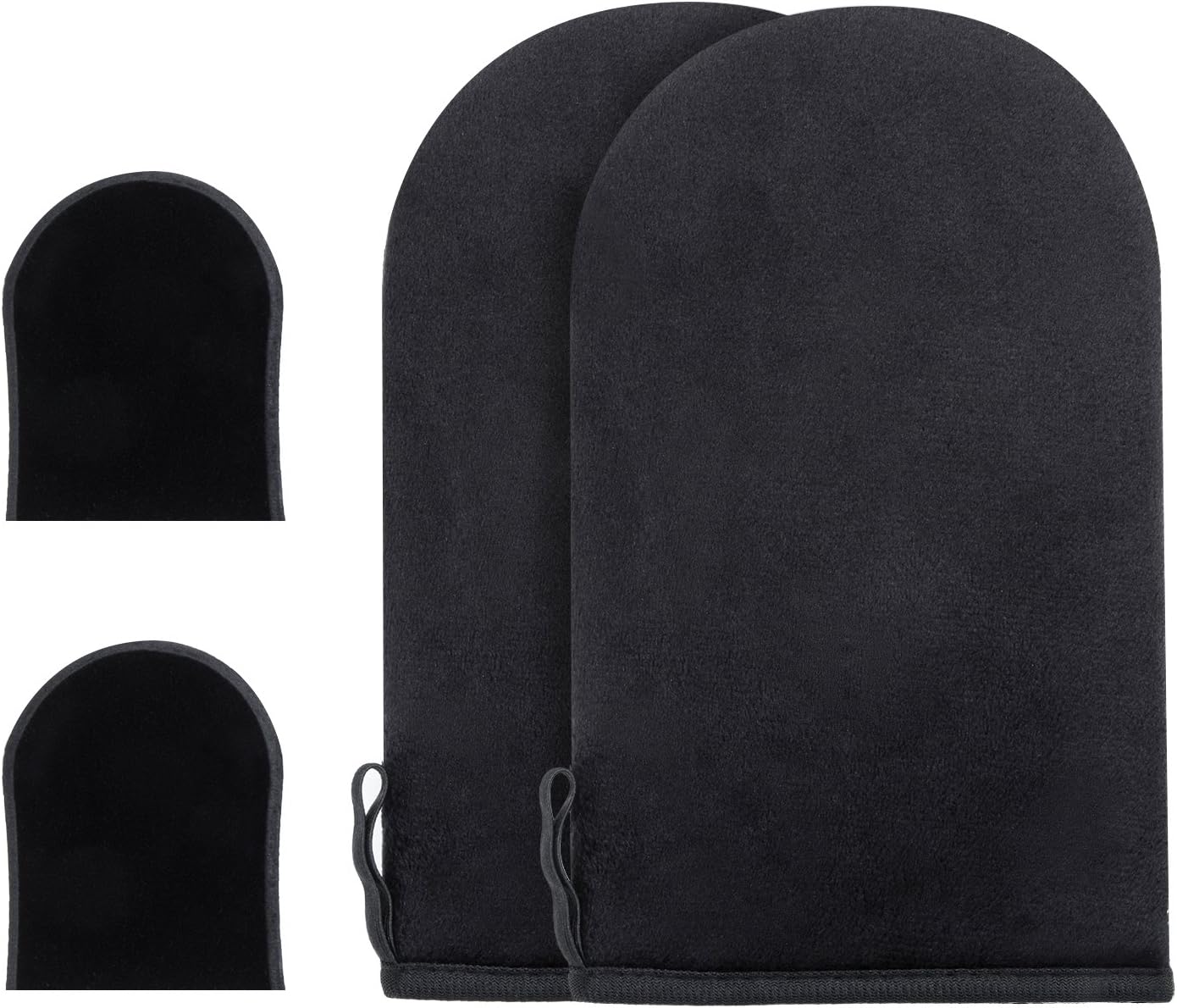 Amazon.com: 4 Pieces Double Sided Soft Microfiber Self Tanning Mitt ...