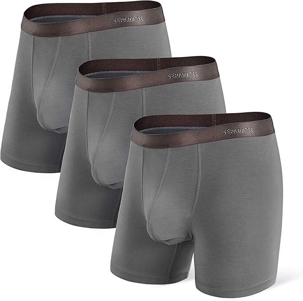Separatec Men's Boxer Shorts Underwear Bamboo Fiber Comfortable Retro ...