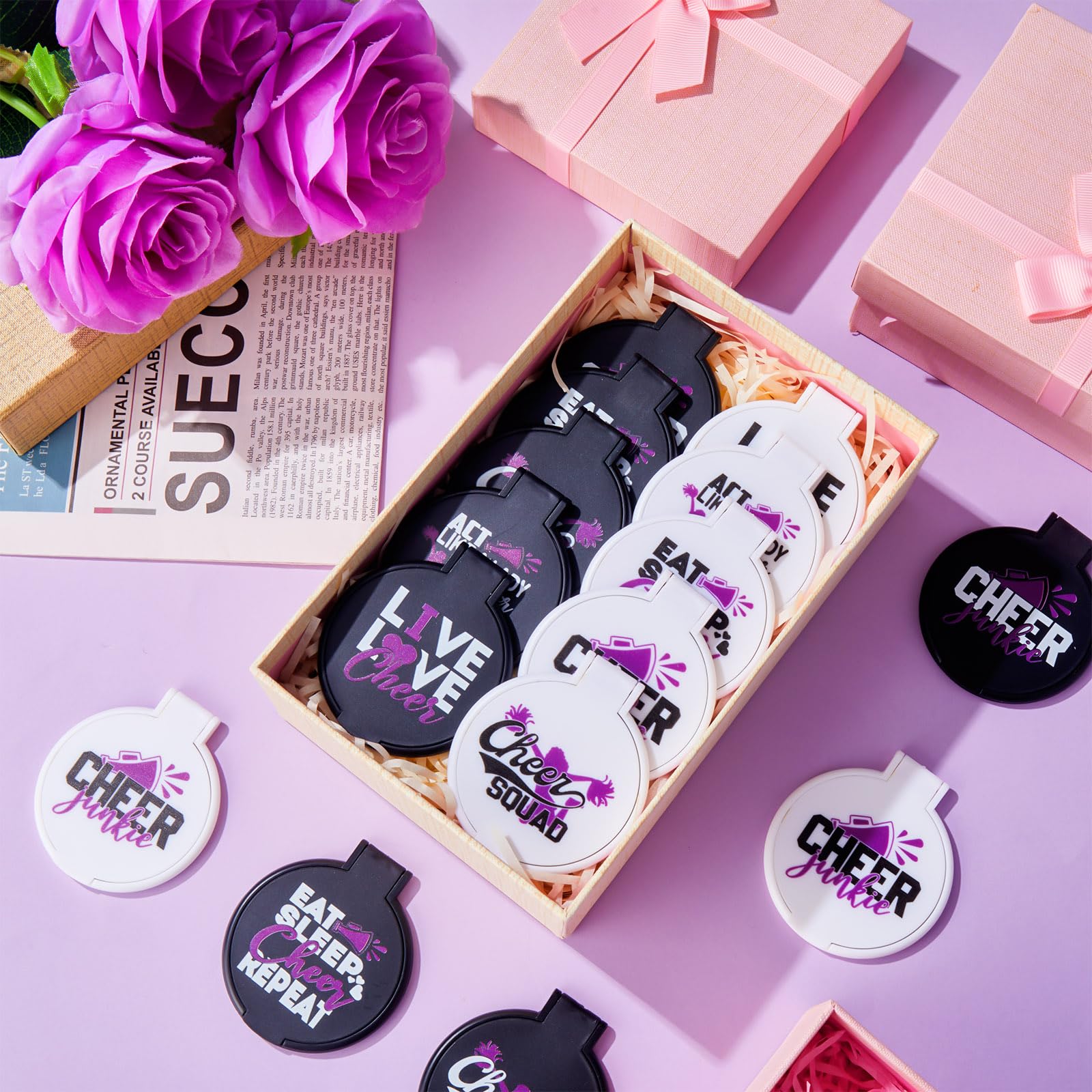 Snapklik.com : Wenqik 50 Pcs Cheerleader Mirror Gifts Bulk Cheerleading ...