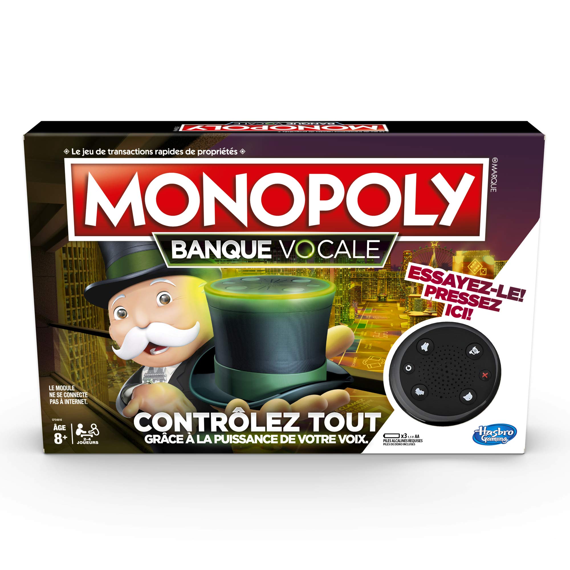 Hasbro Monopoly Voice Banking Electronic Family Board Game (French ...
